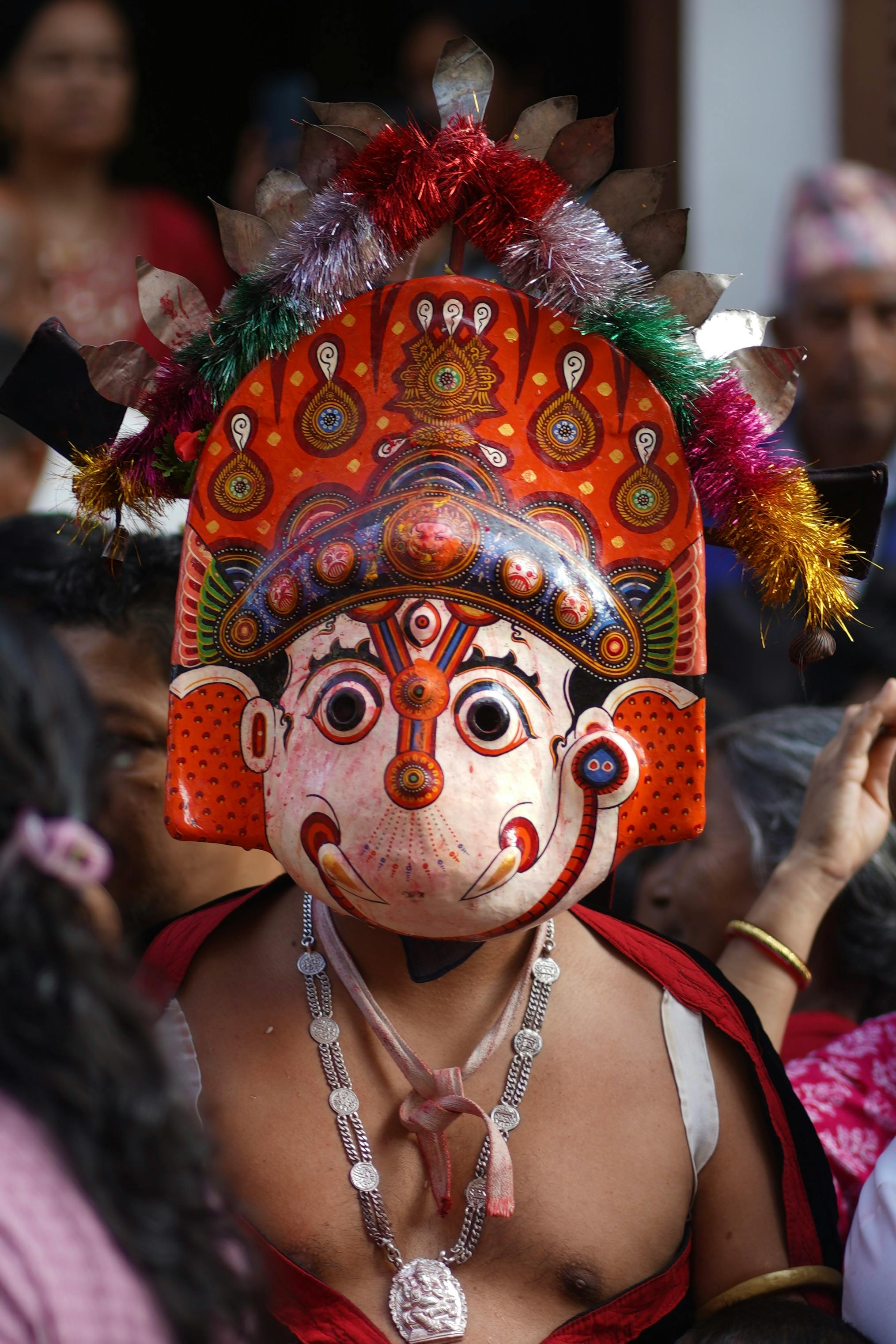 Traditional Nil Barahi Mask Dance in Nepal · Free Stock Photo