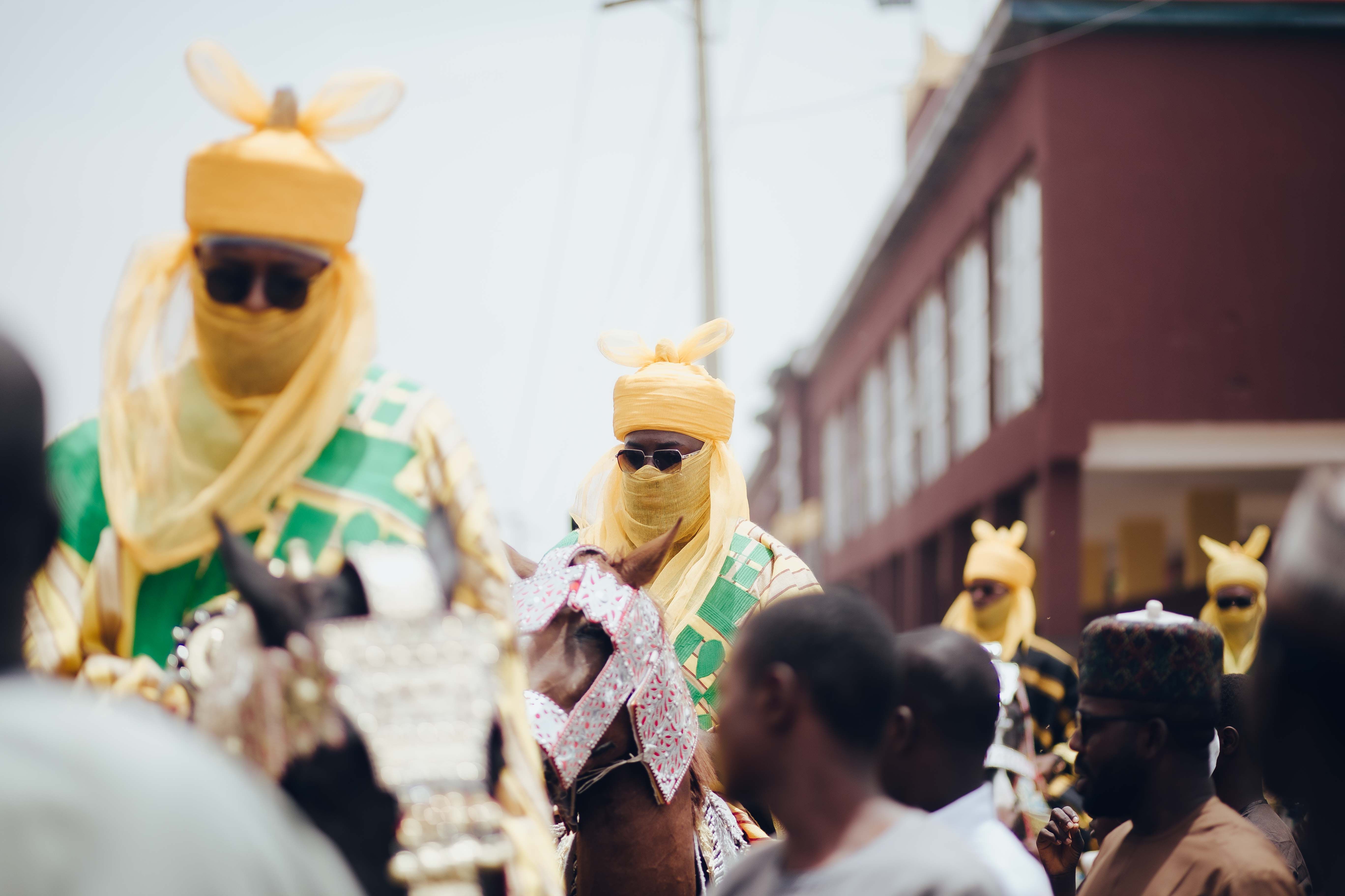 Traditional Nigerian Festival Parade with Horses · Free Stock Photo