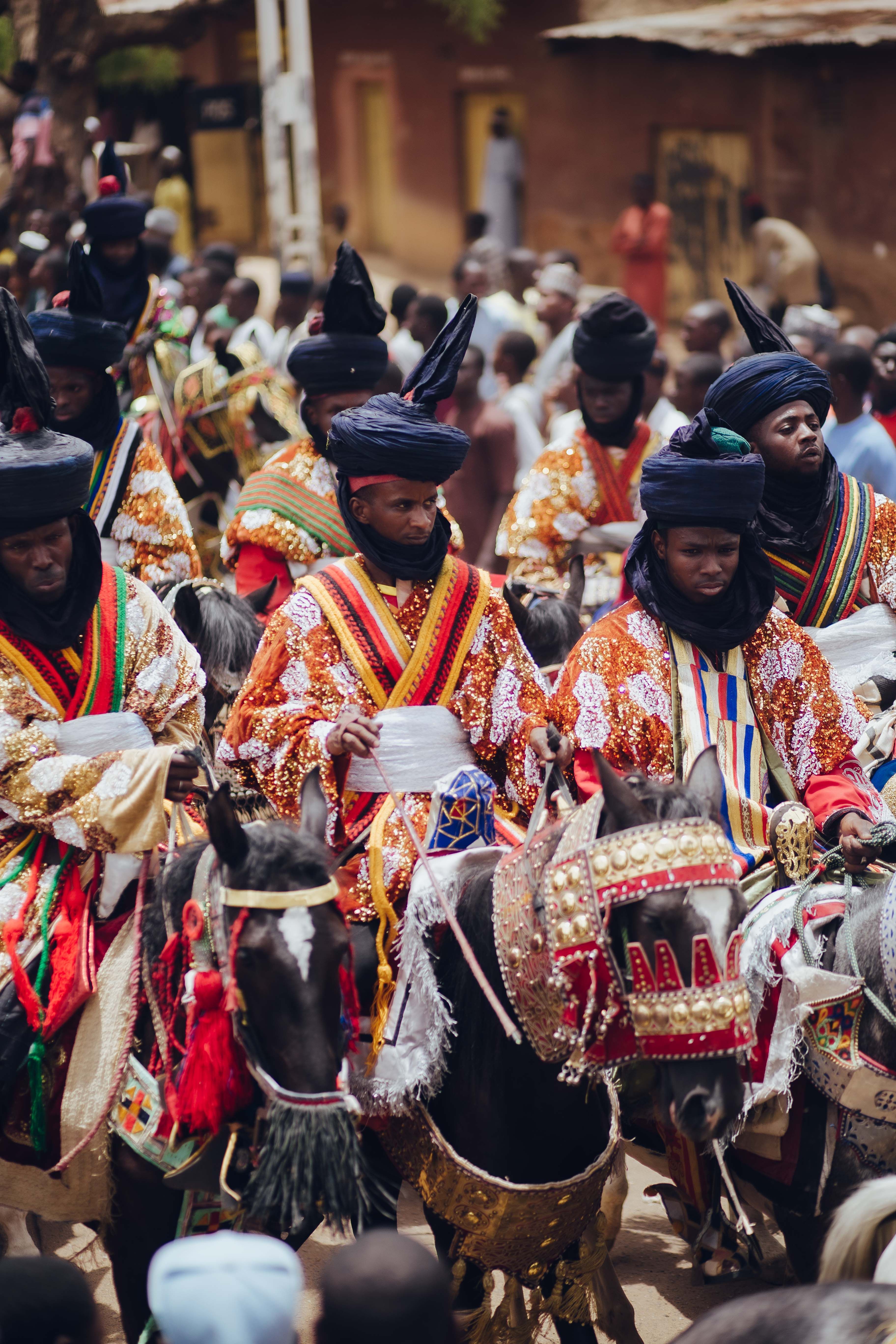 Colorful Horse Parade in Nigerian Festival · Free Stock Photo