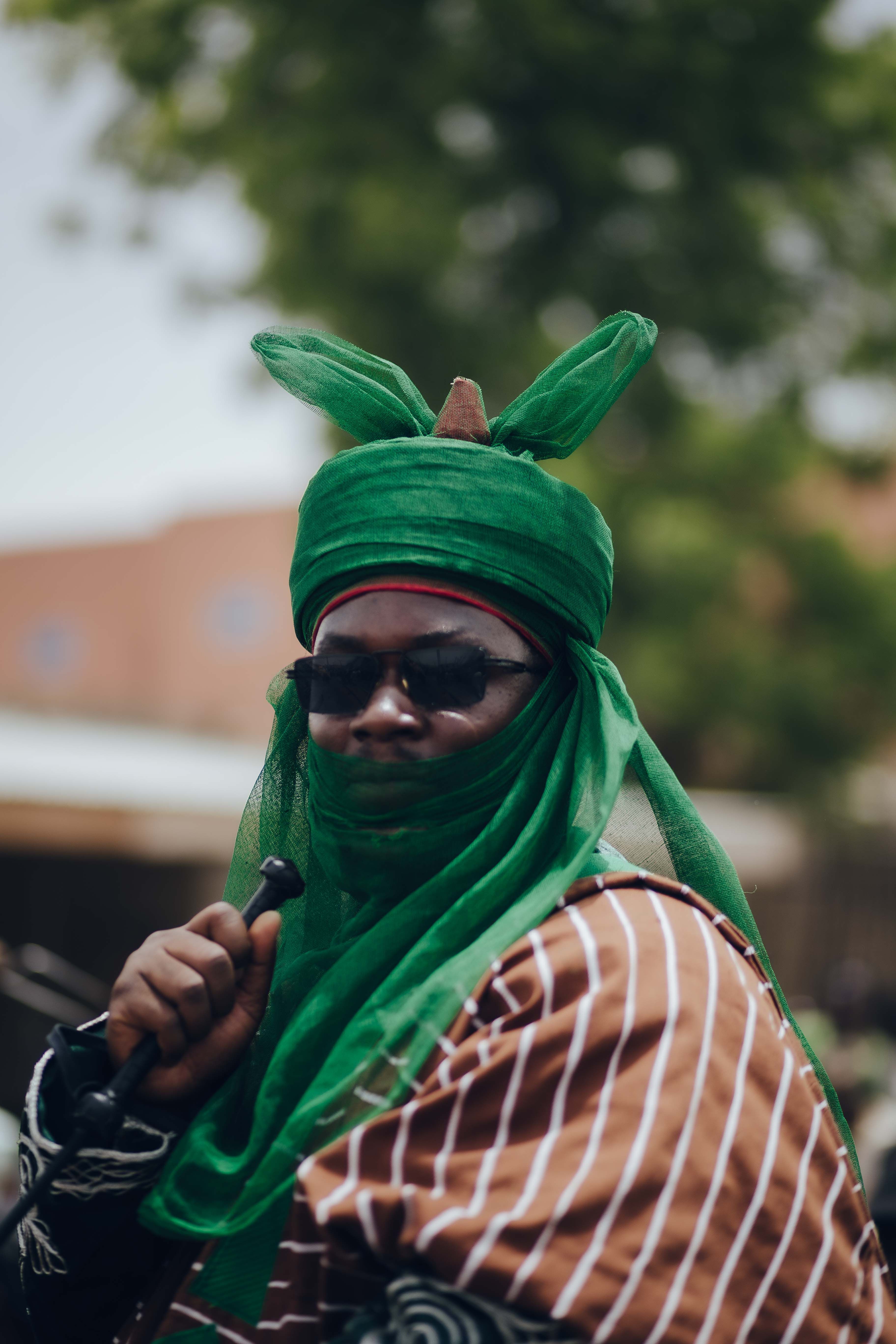 Traditional Nigerian Attire with Green Turban · Free Stock Photo