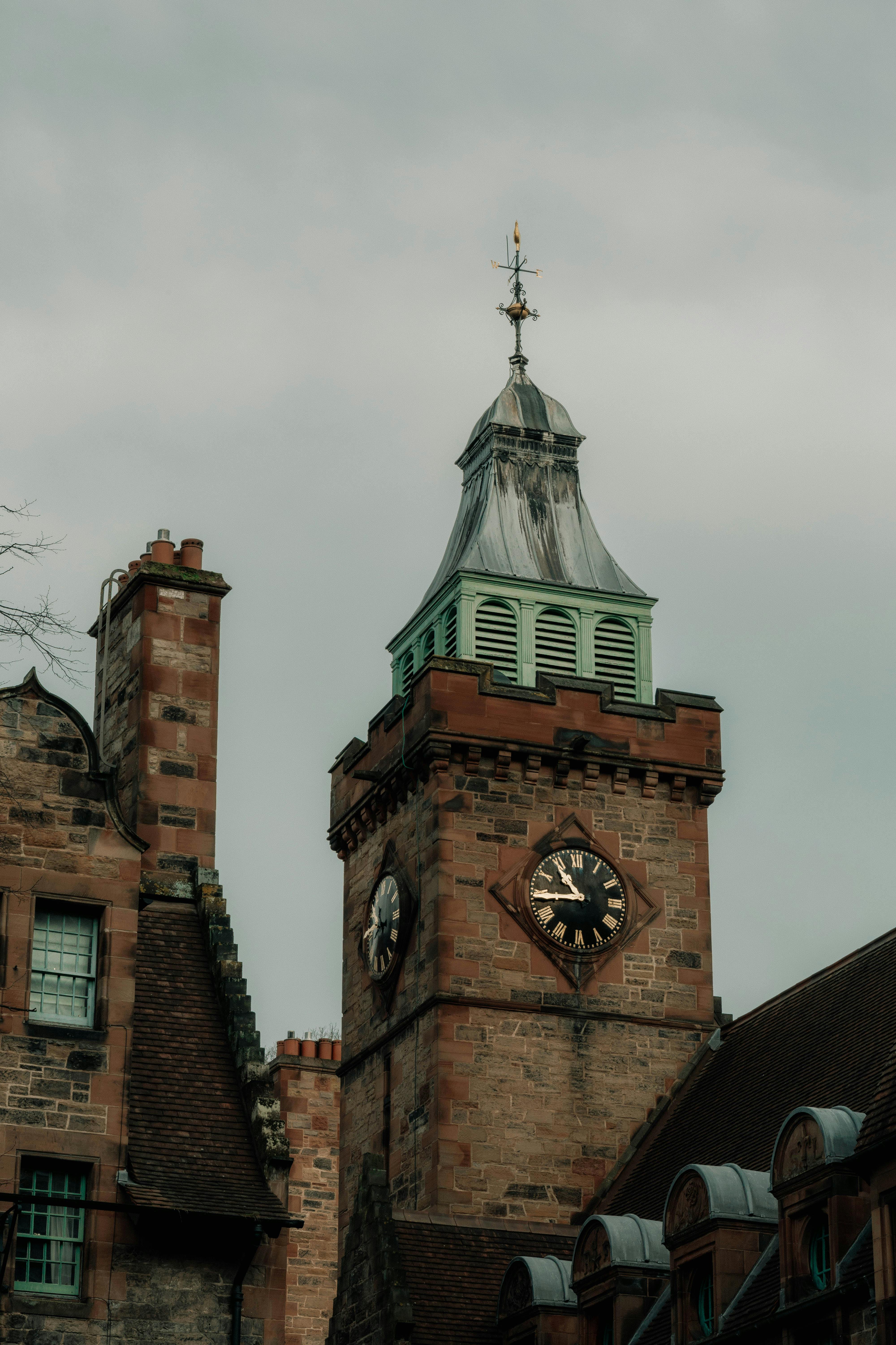 Historic Edinburgh Clock Tower Architecture · Free Stock Photo