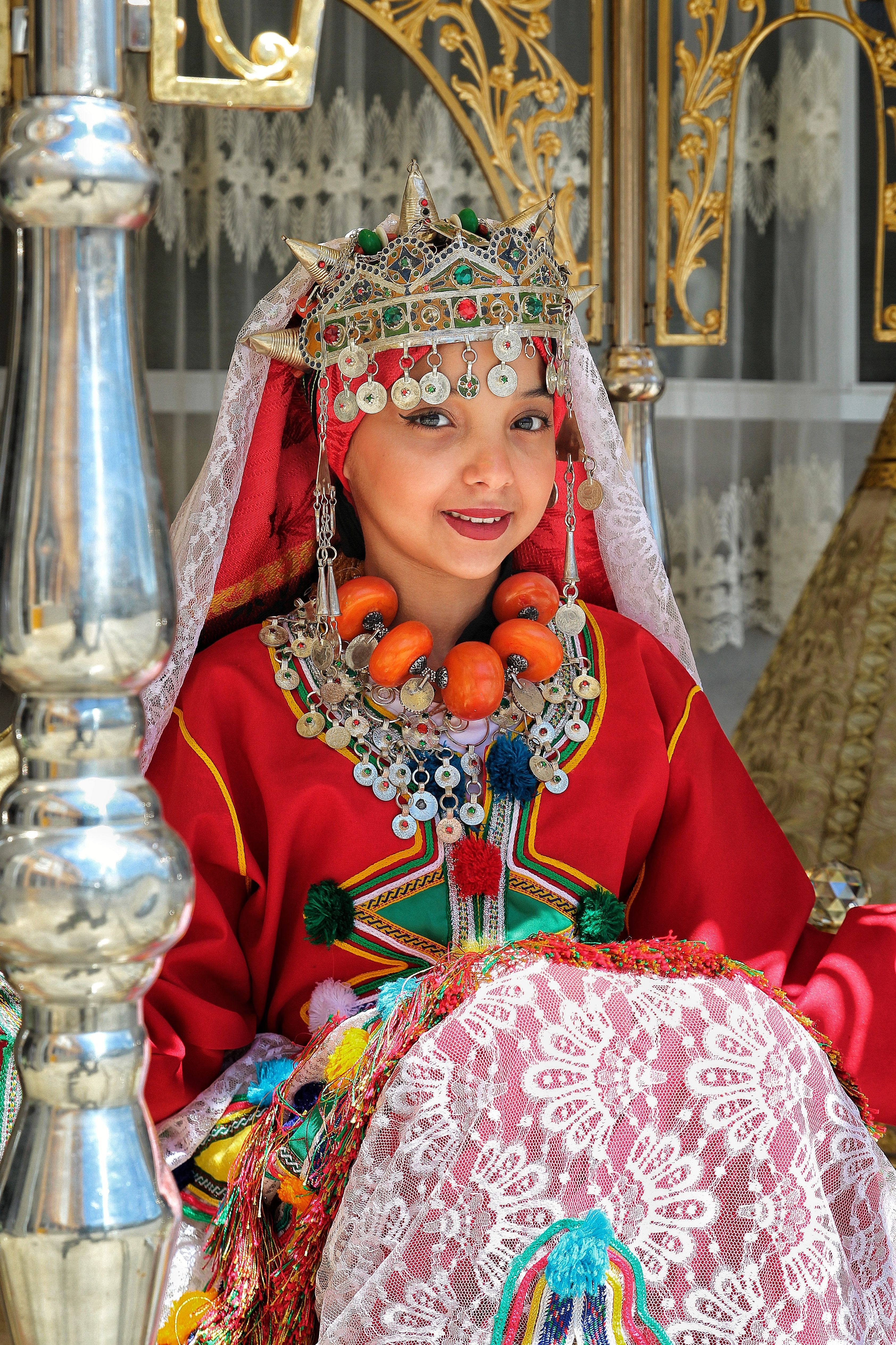 Traditional Costume with Ornate Headdress · Free Stock Photo