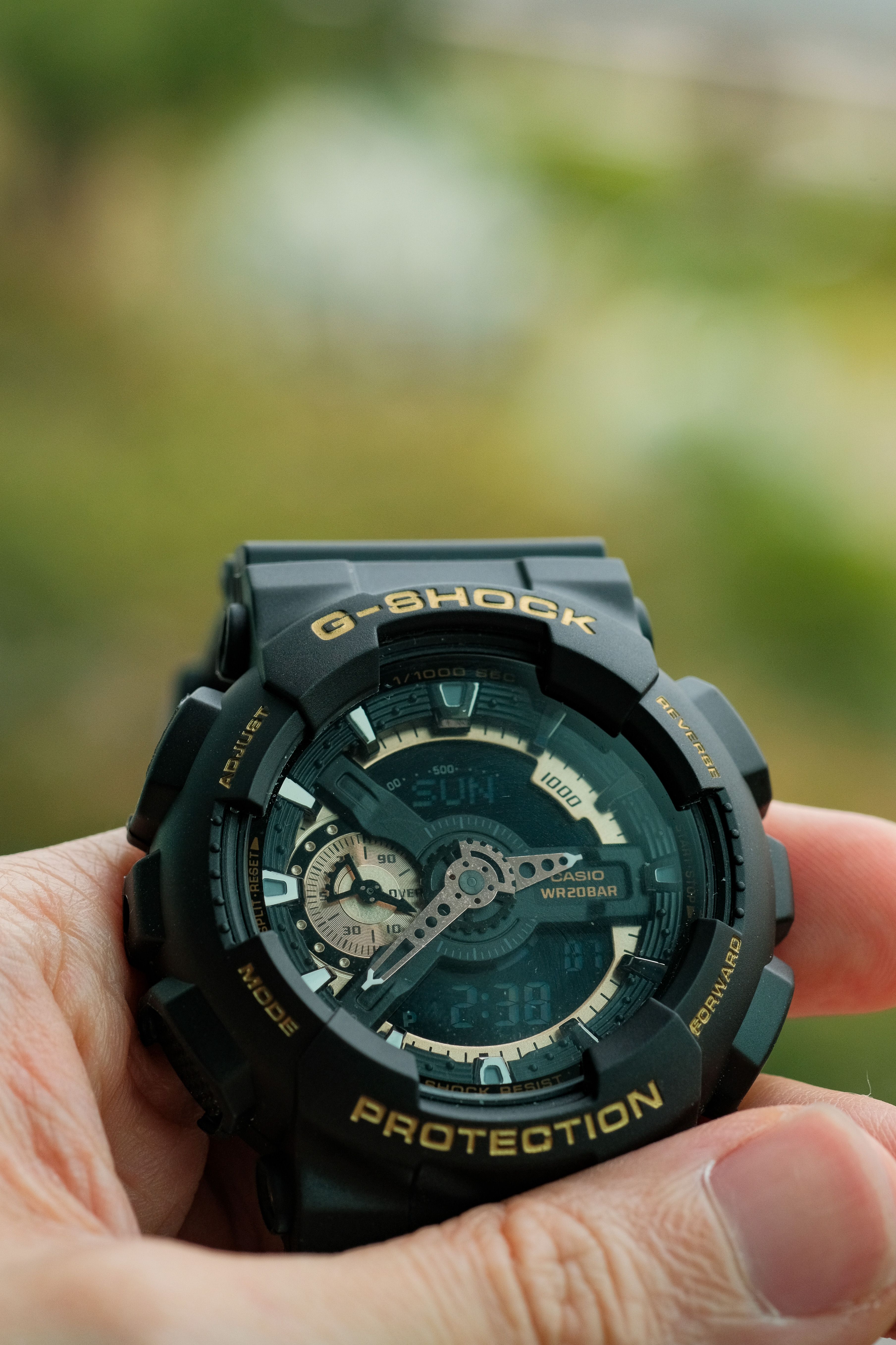 Black G-Shock Watch Close-Up Outdoors · Free Stock Photo