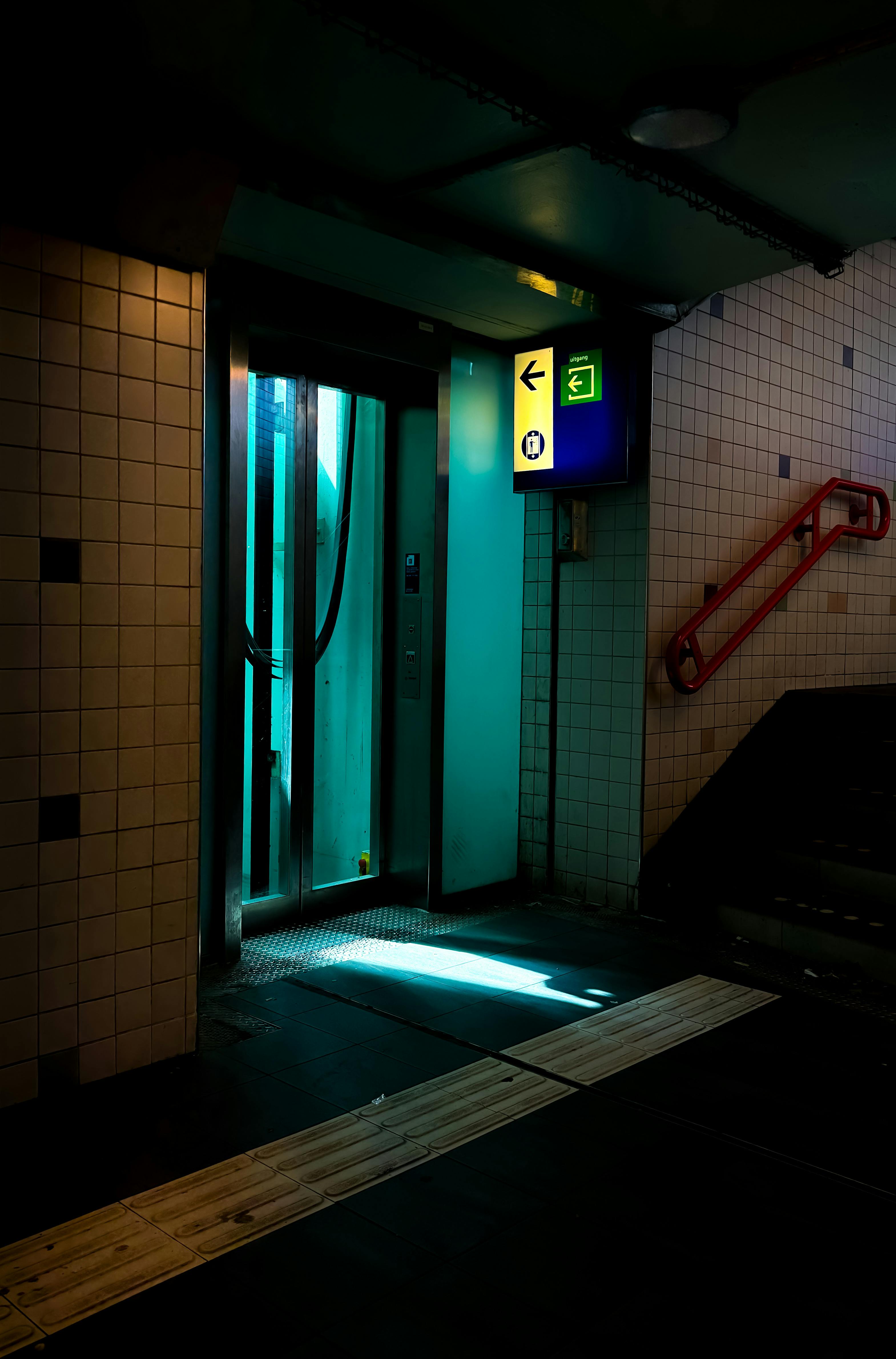 Moody Underground Elevator at Night · Free Stock Photo