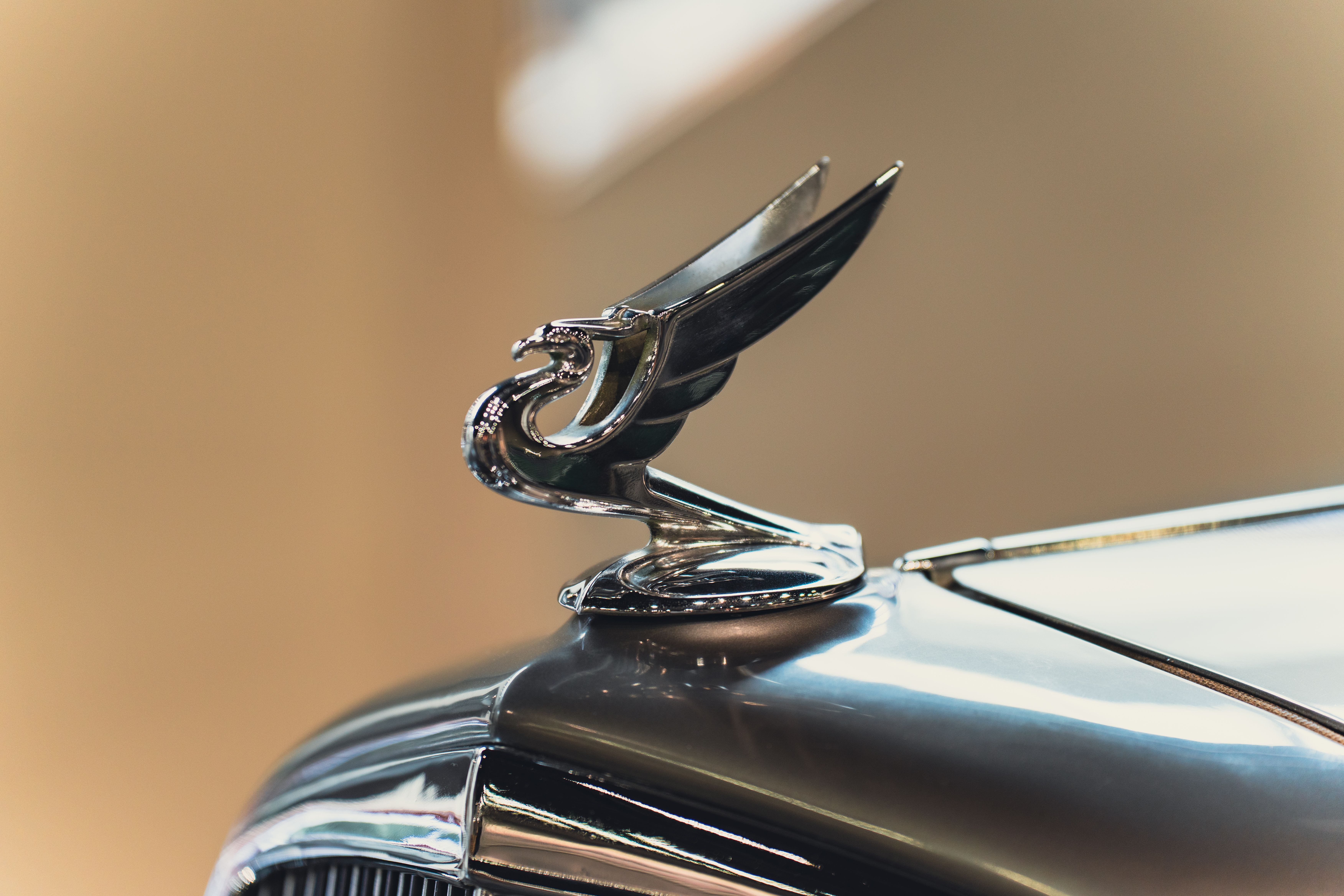Vintage Car Hood Ornament Close-up · Free Stock Photo