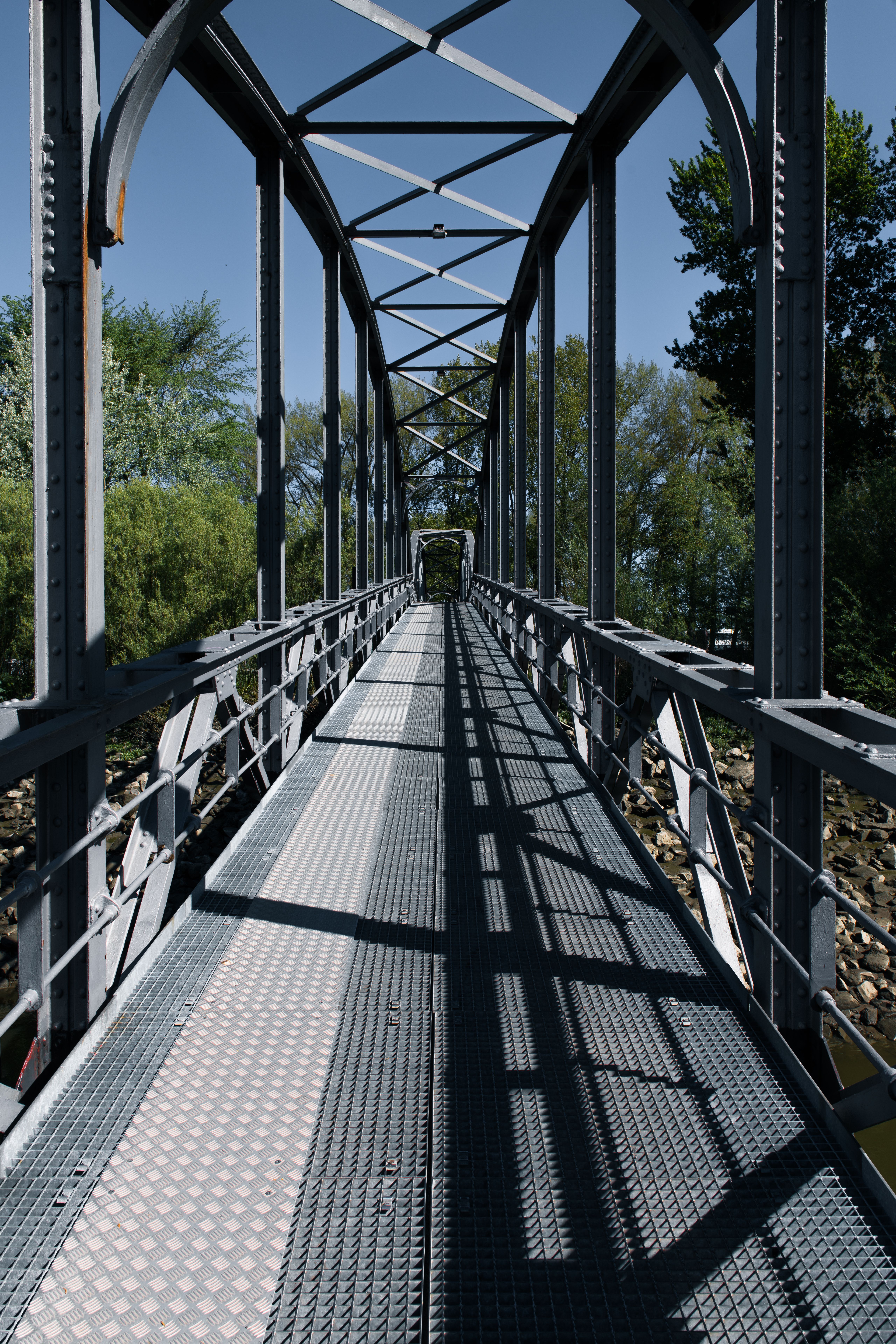 Shaded View of Steel Bridge in Hamburg · Free Stock Photo
