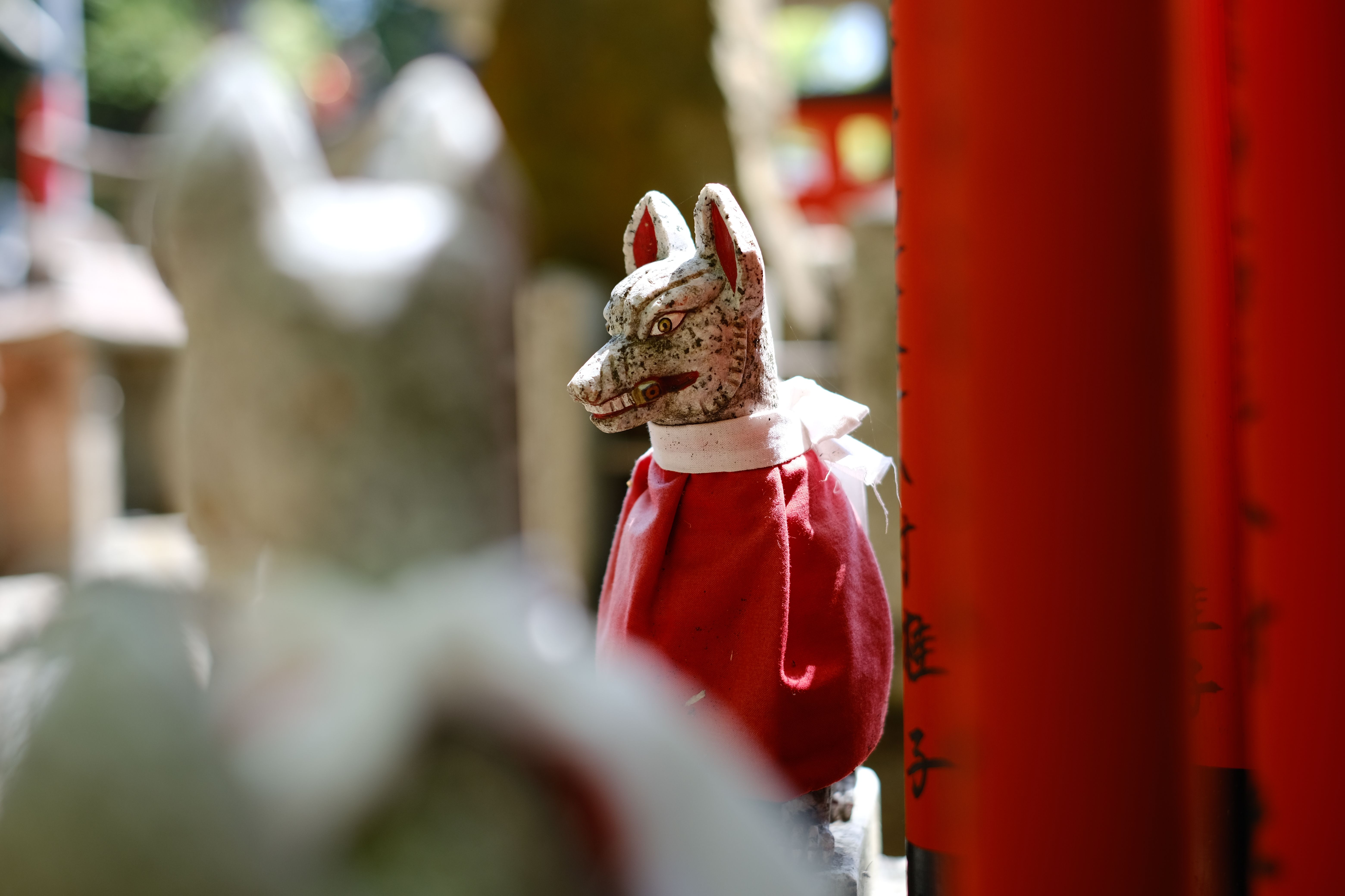 Stone Fox Statue at Japanese Shrine · Free Stock Photo