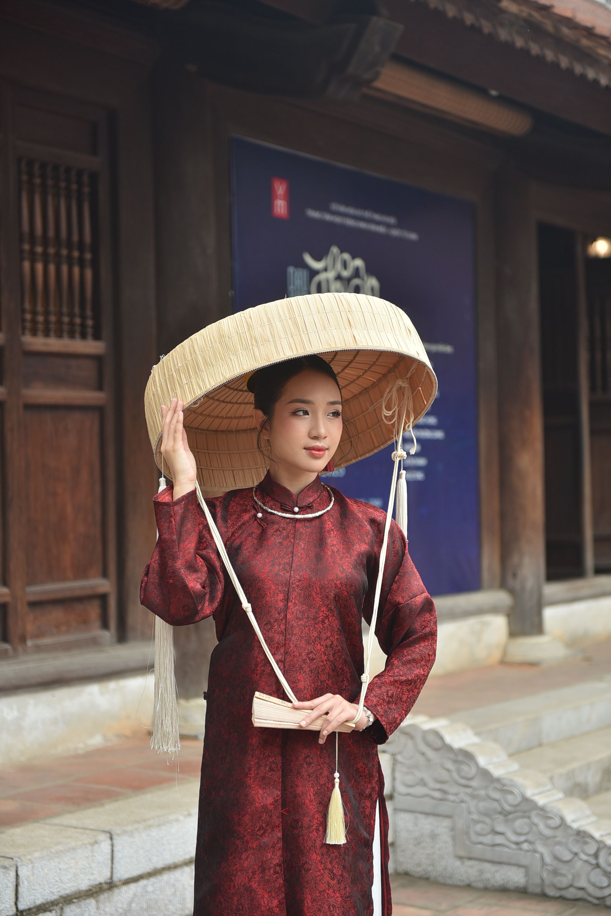 Traditional Asian Attire with Unique Straw Hat · Free Stock Photo