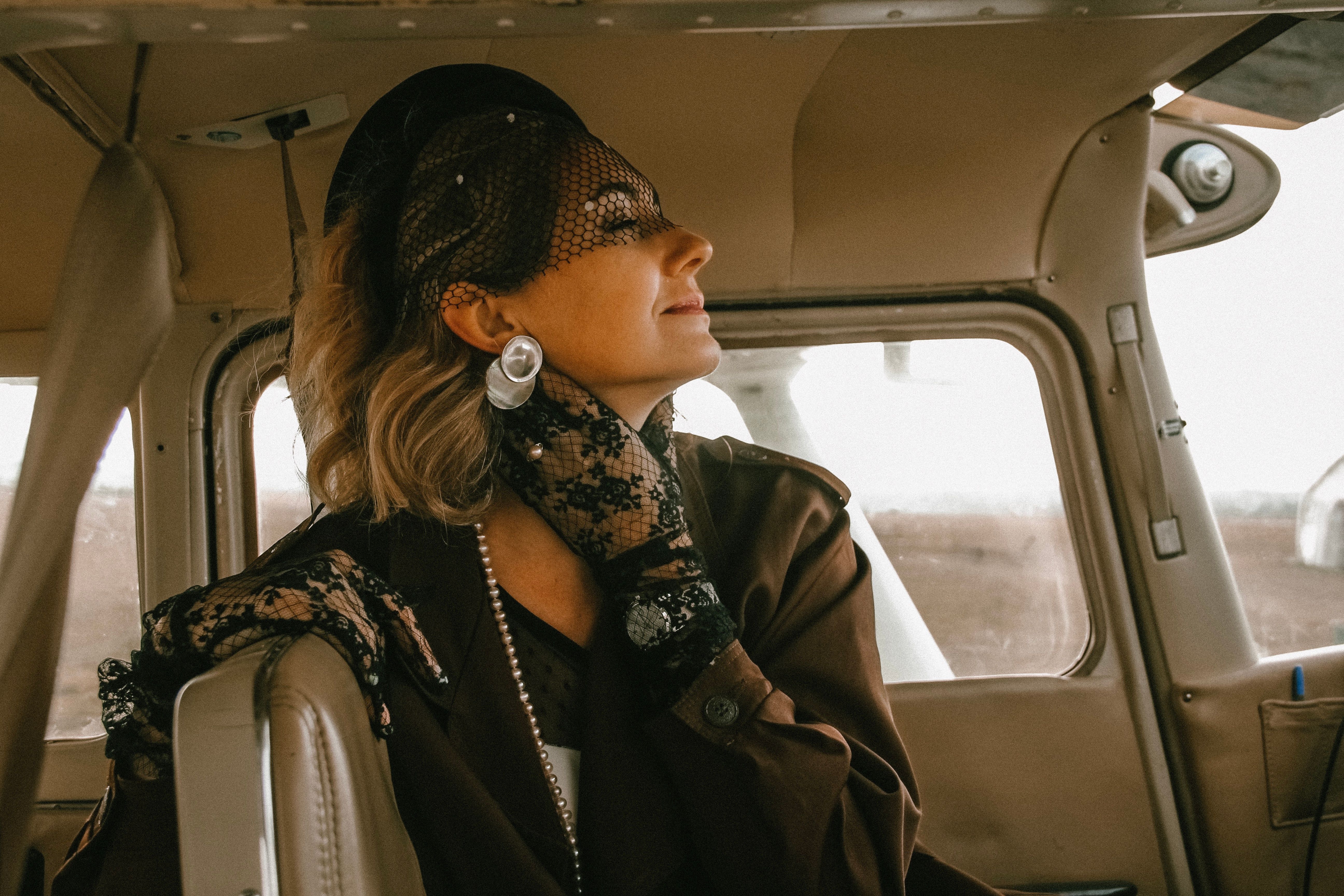 Woman Inside Aircraft · Free Stock Photo