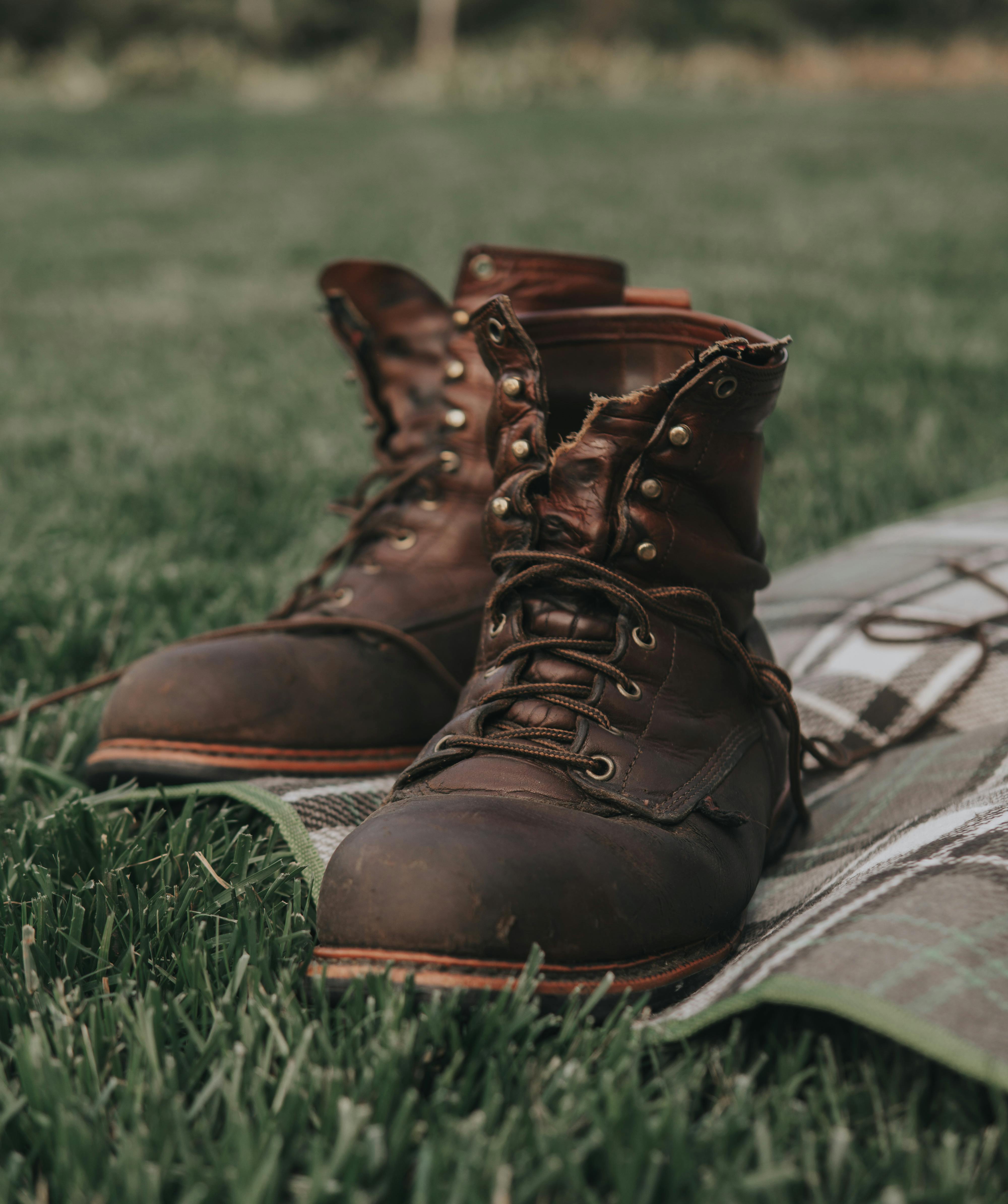 Brown Work Boots · Free Stock Photo