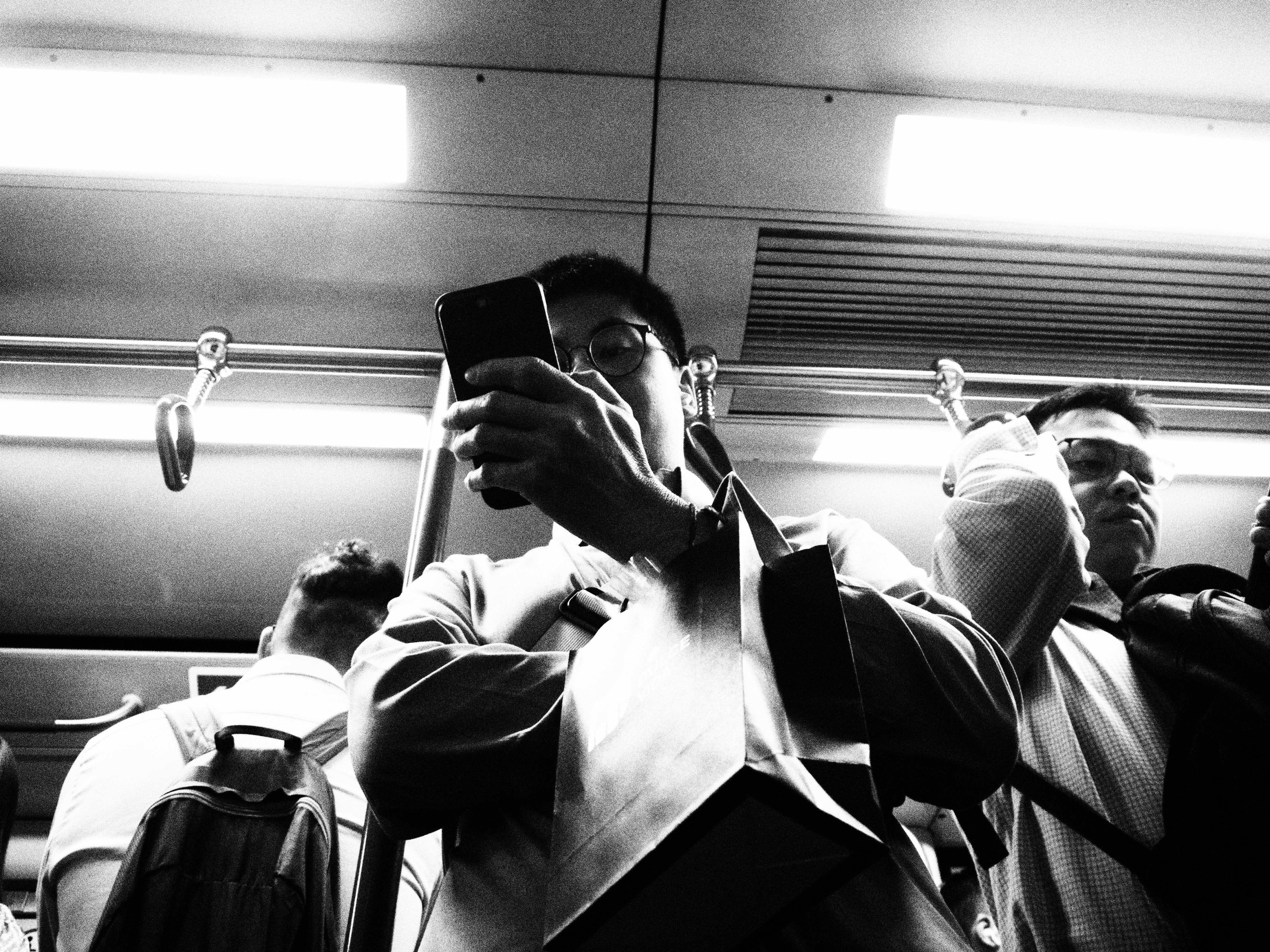 Commuters on Tokyo Train During Rush Hour · Free Stock Photo