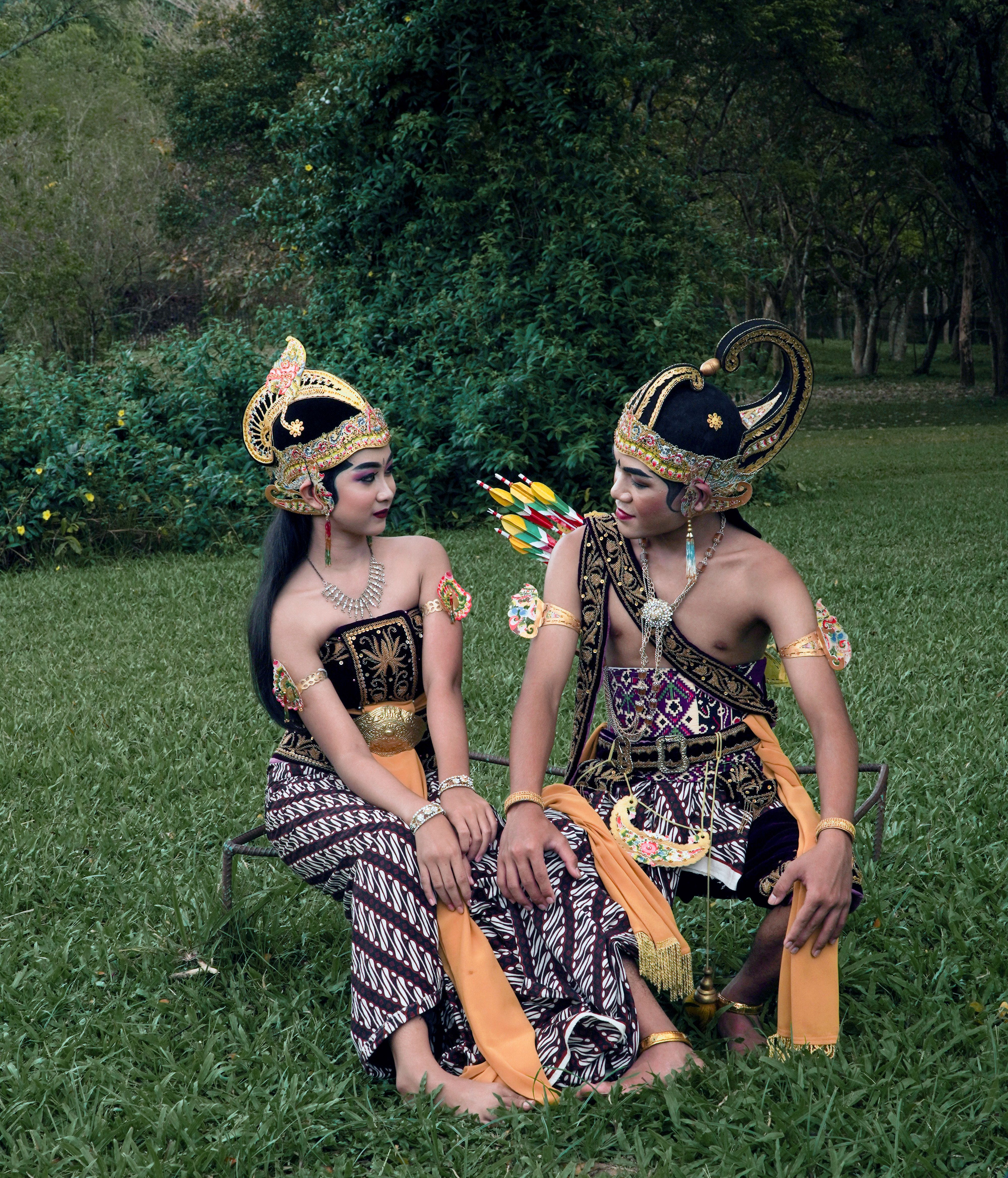 Traditional Javanese Dance Costumes in Nature · Free Stock Photo