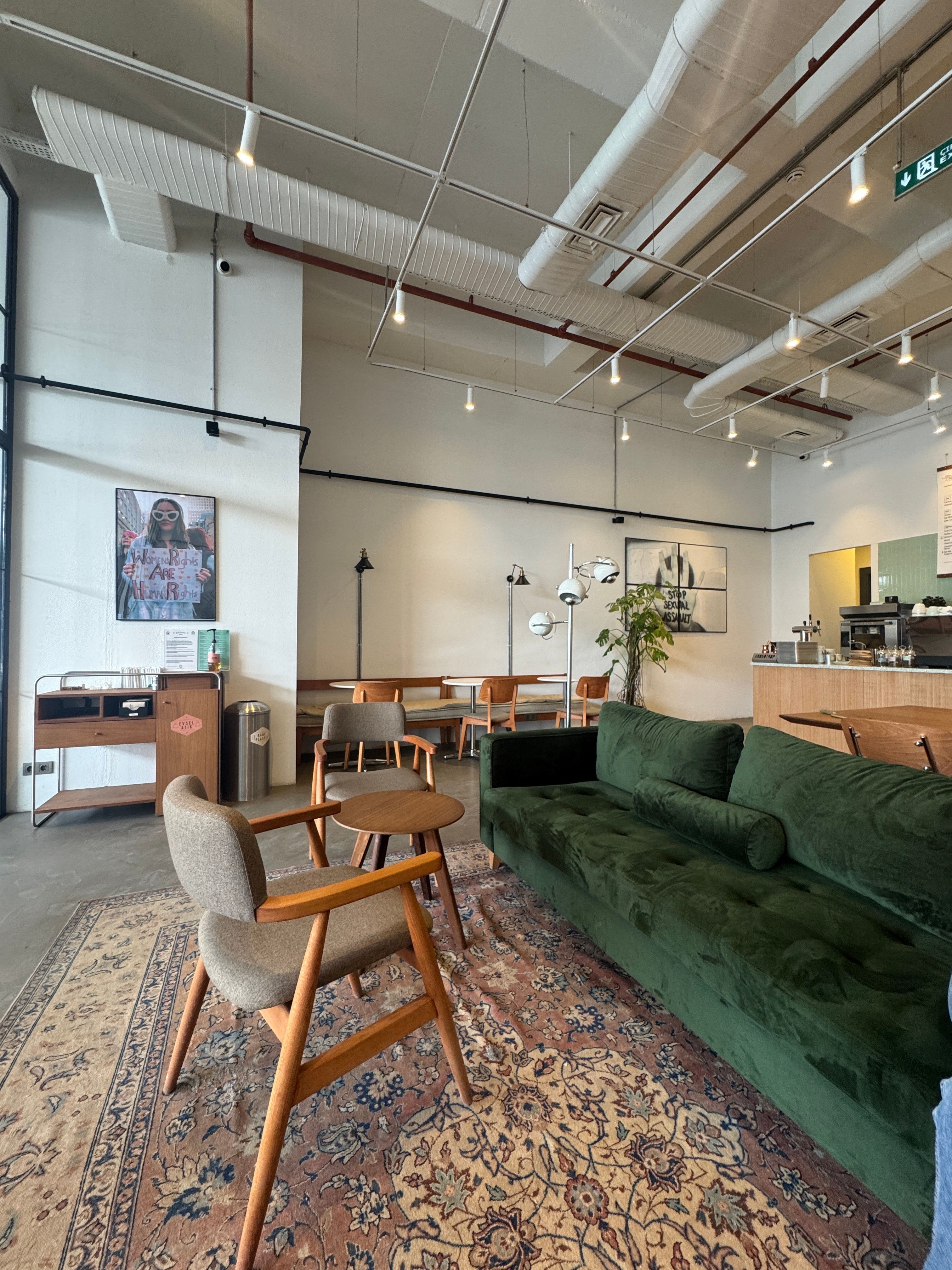 Modern Industrial Style Coffee Shop Interior · Free Stock Photo