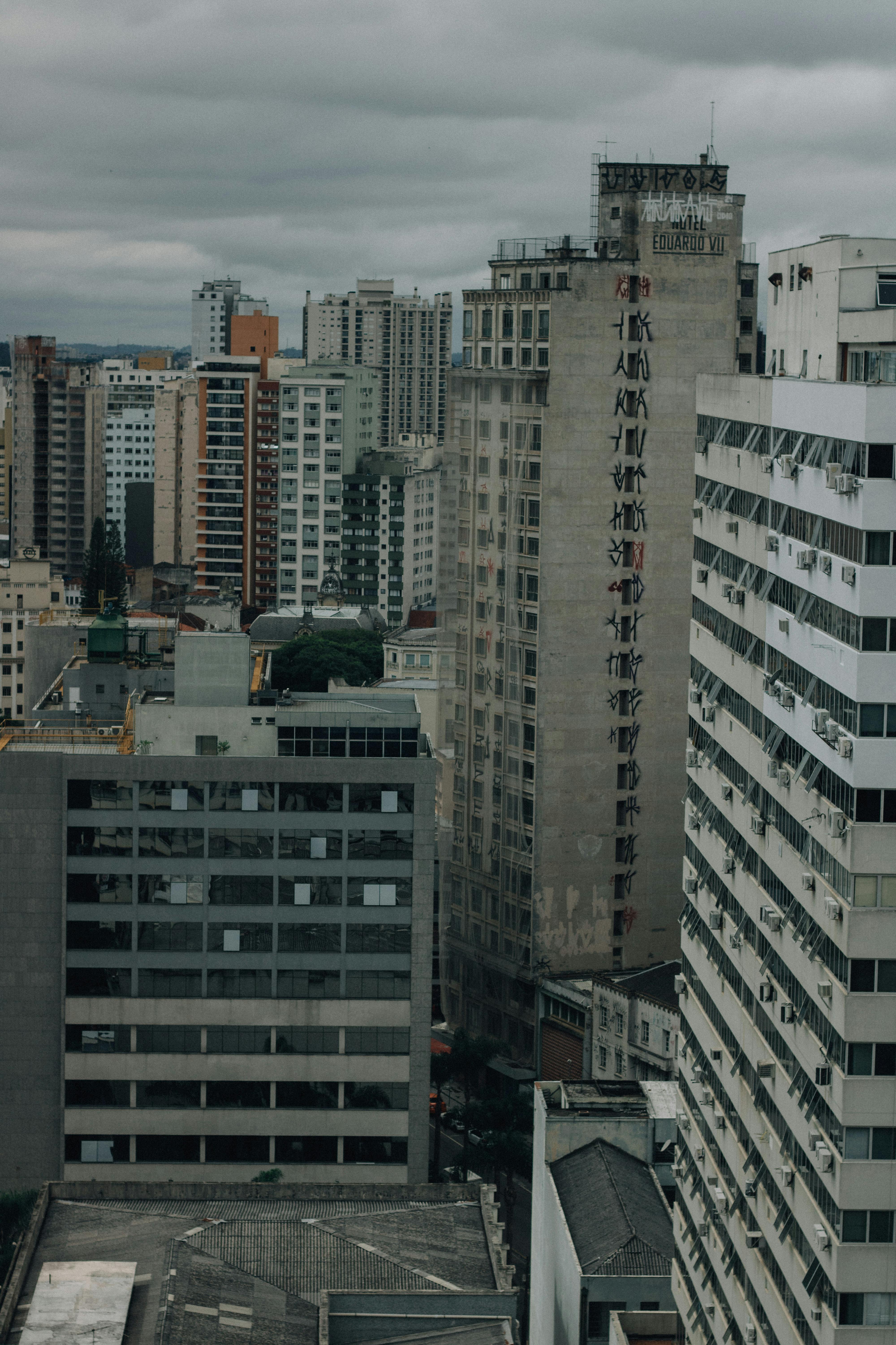 Urban Skyline with Modern High-Rise Buildings · Free Stock Photo