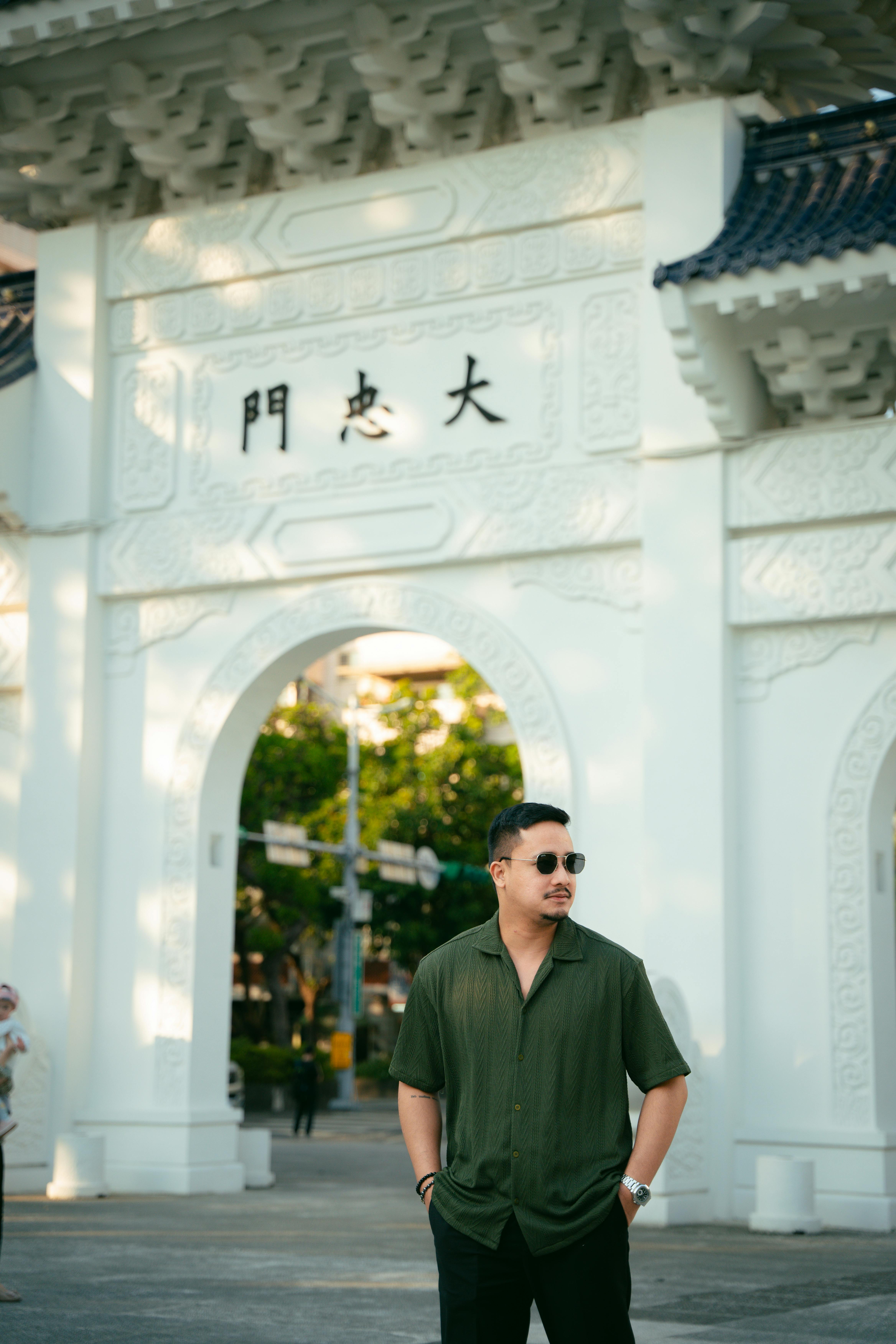 Man Standing at Iconic Chiang Kai-shek Memorial · Free Stock Photo