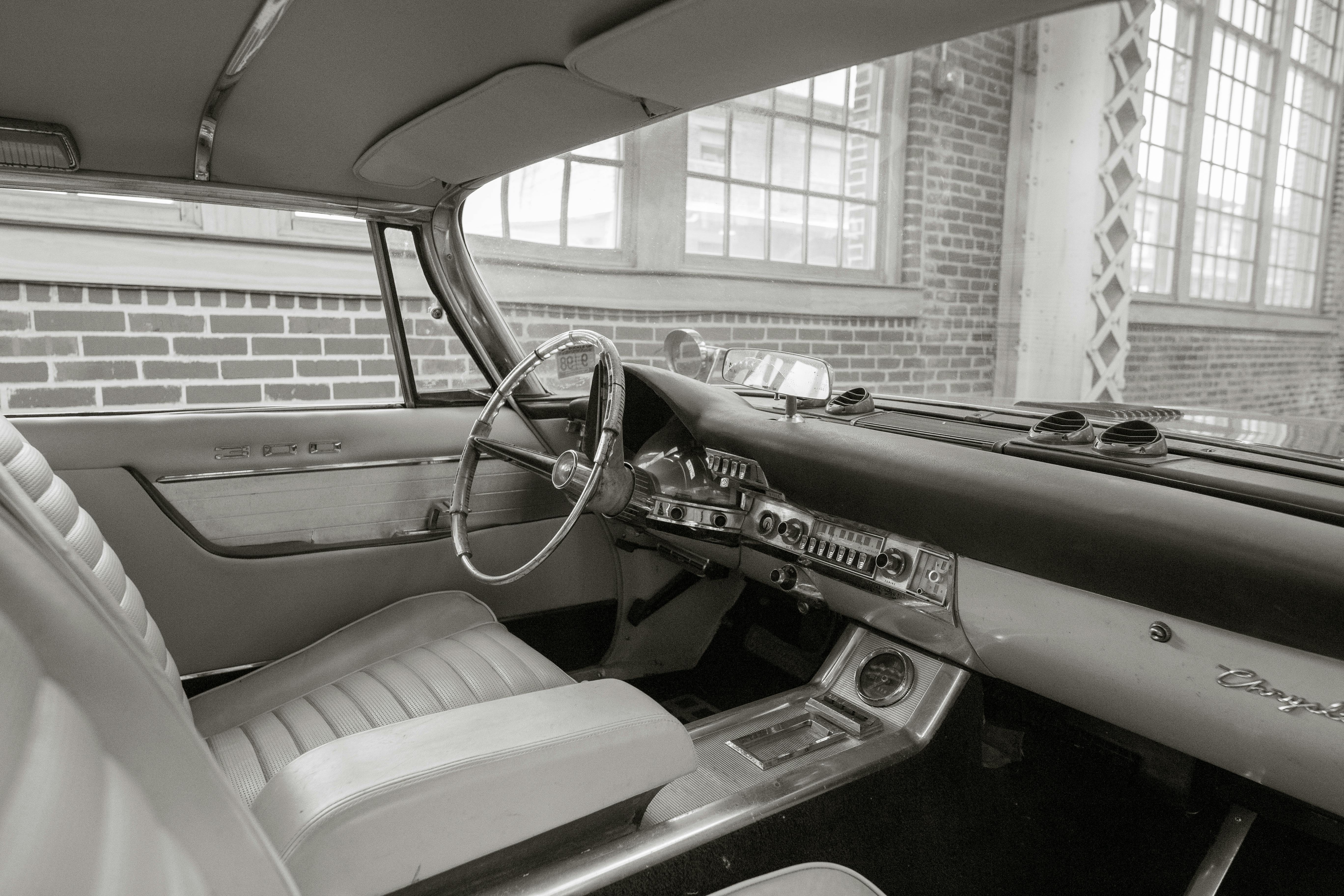 Vintage Car Interior with a Classic Design · Free Stock Photo