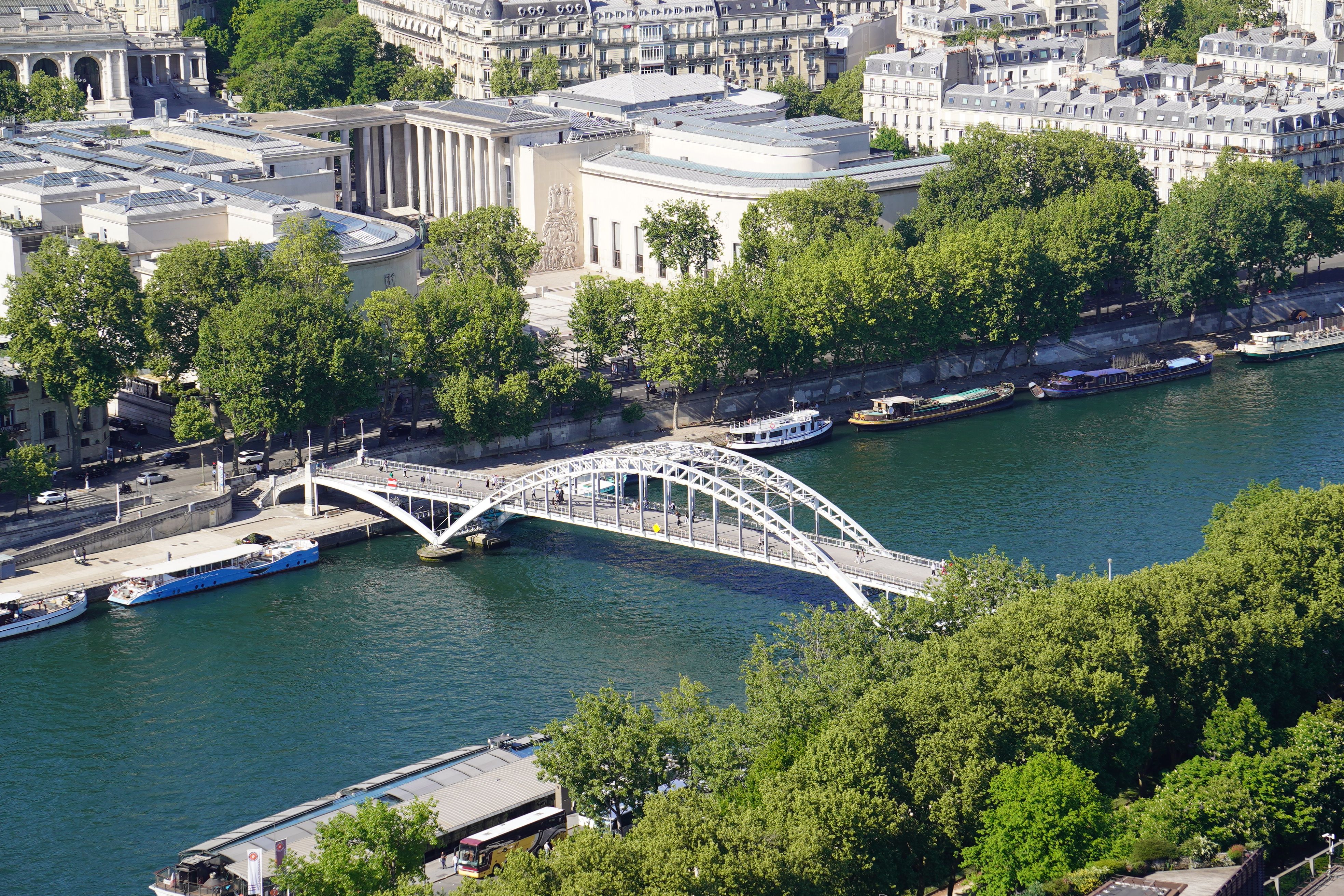 Aerial View of Seine River and Paris Bridge · Free Stock Photo