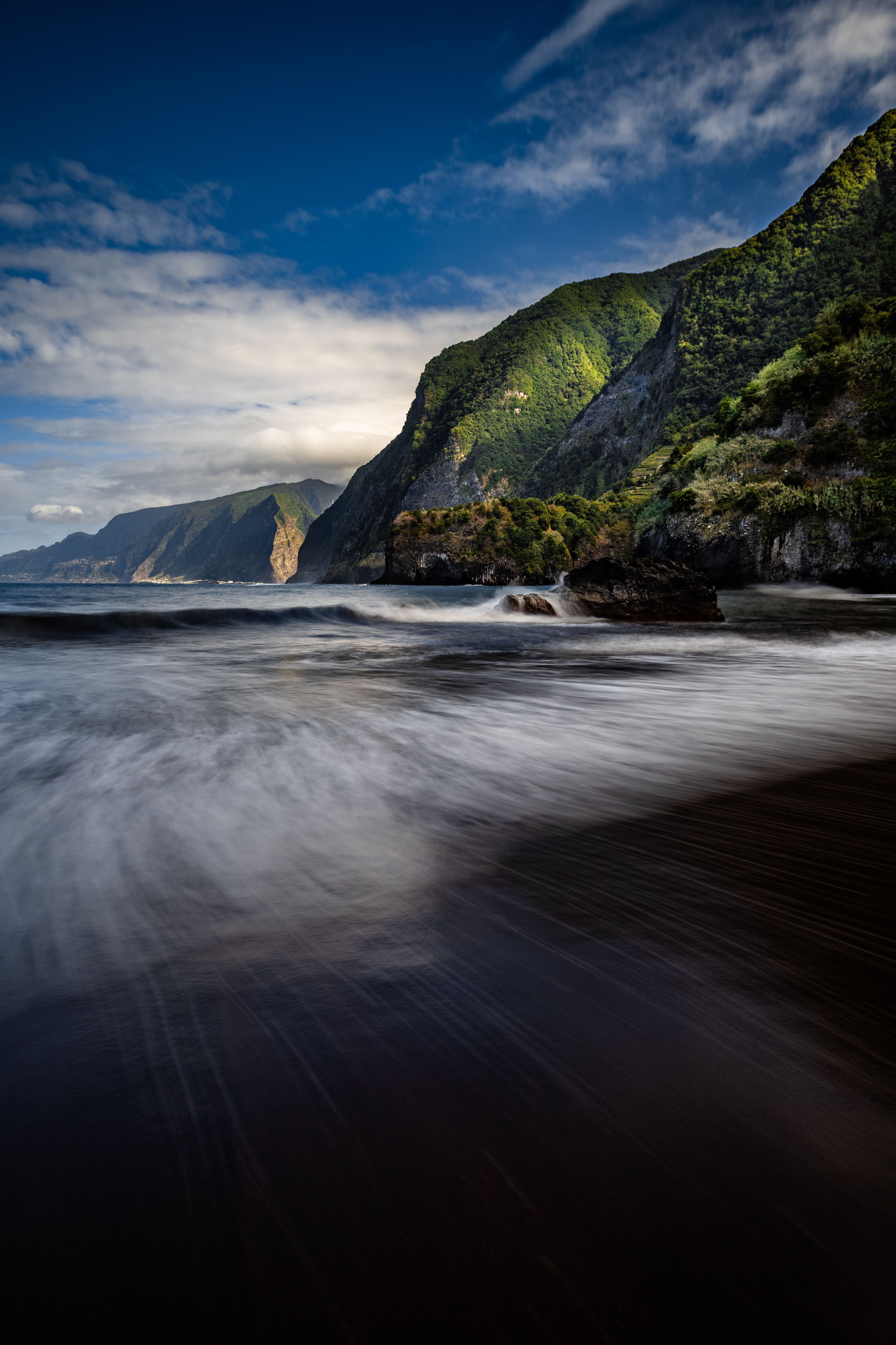 Stunning Black Sand Beach in Madeira, Portugal · Free Stock Photo