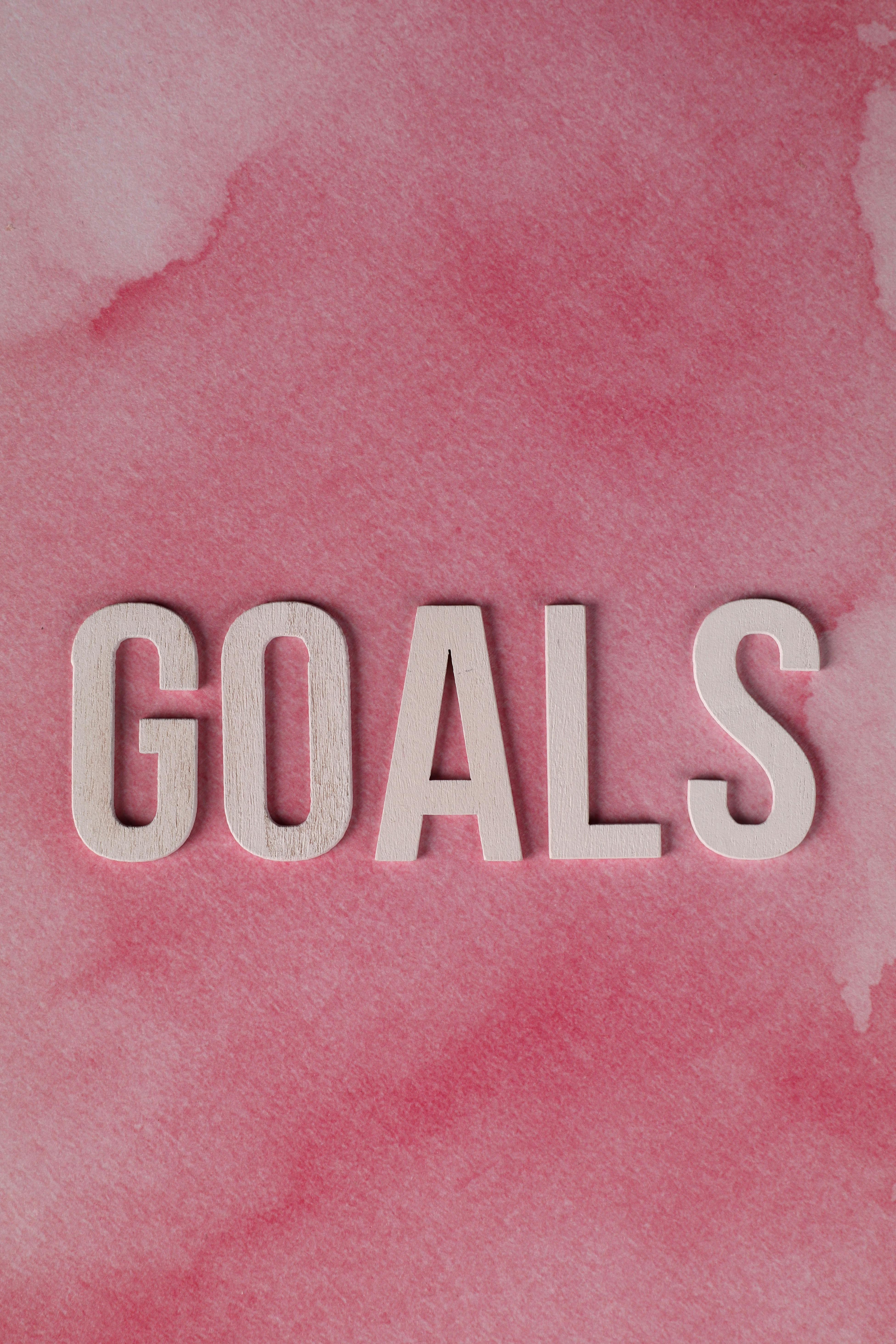 Goal Lettering Text on Black Background · Free Stock Photo