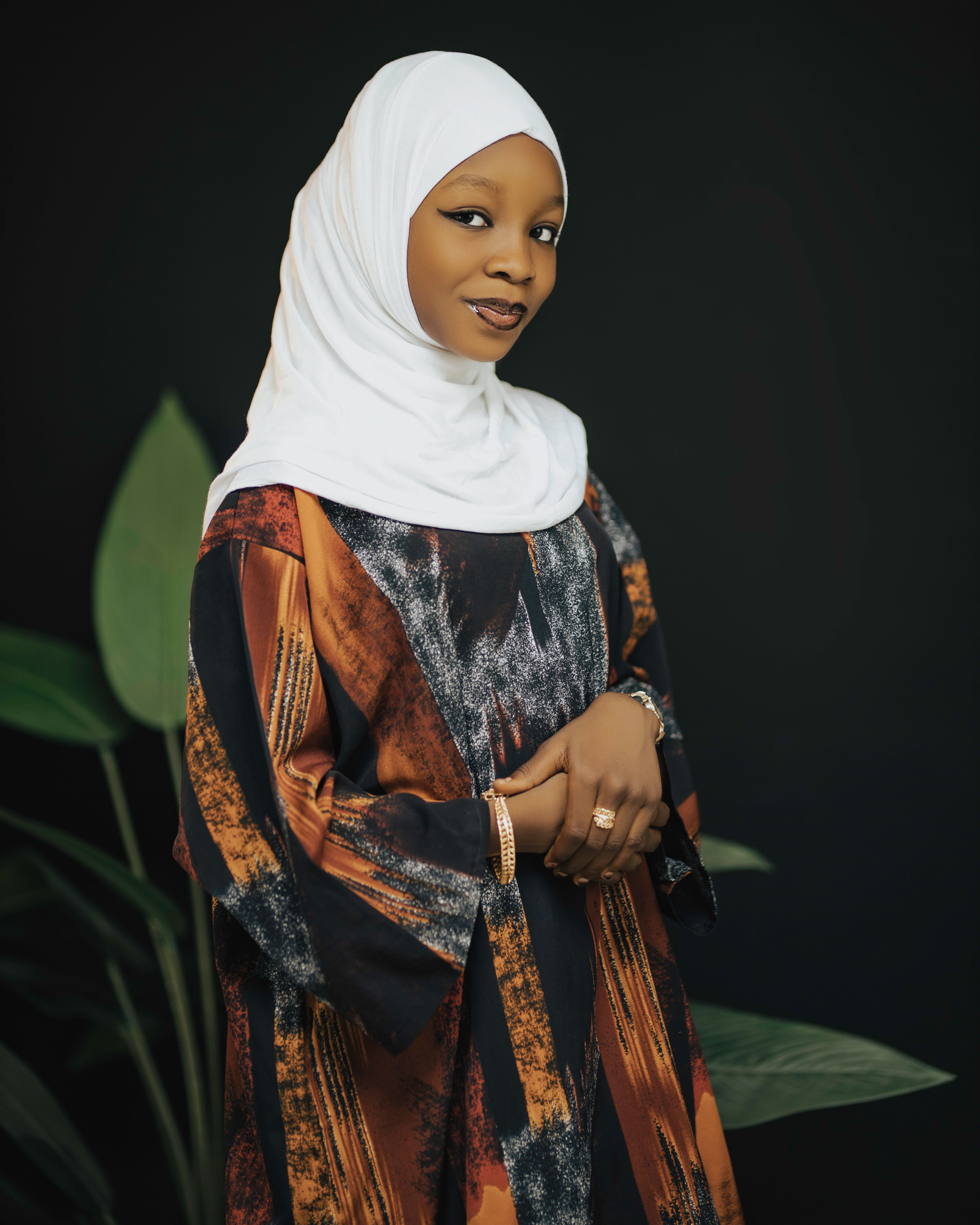 Elegant Woman in Traditional Nigerian Hijab · Free Stock Photo