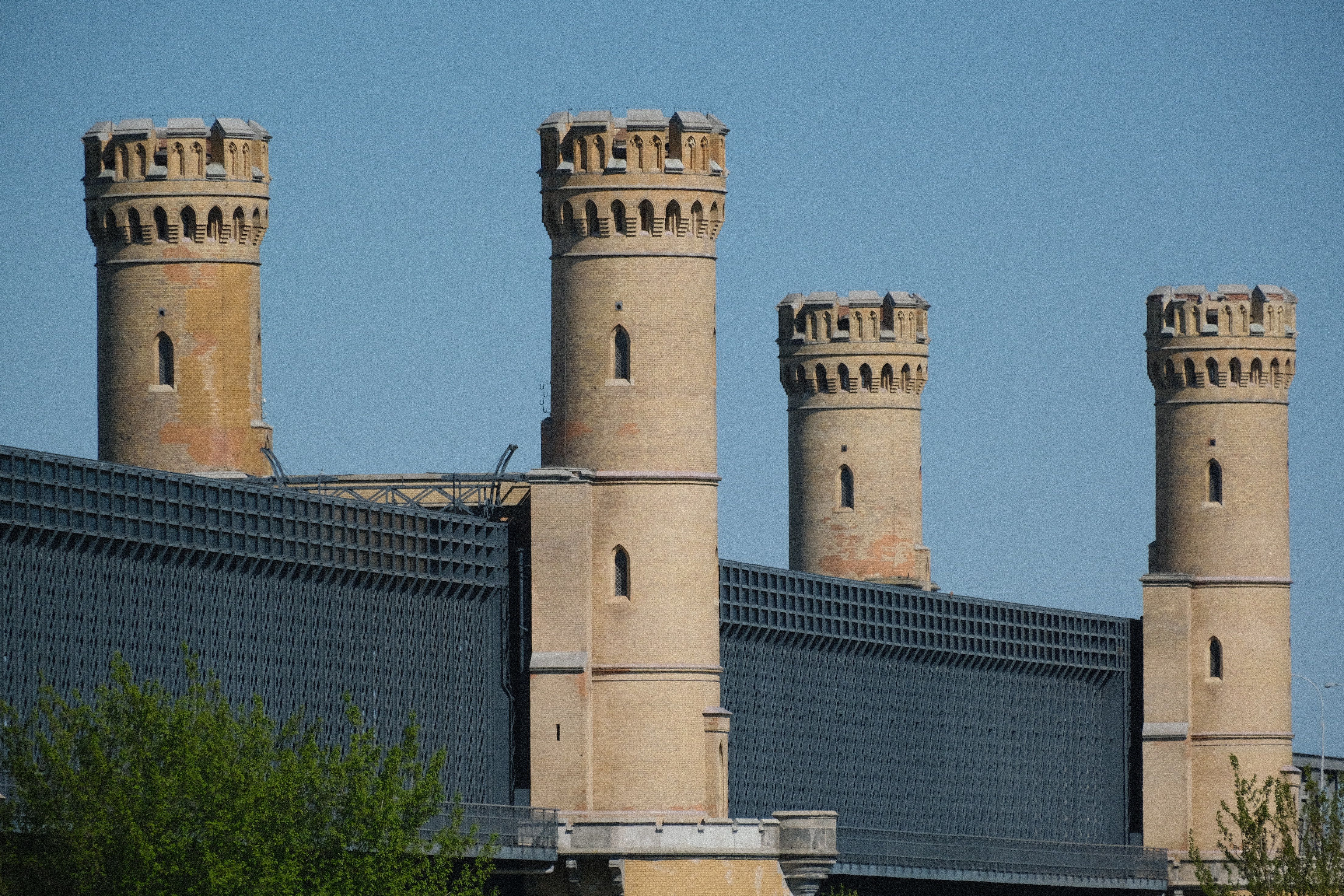 Historic Bridge Towers Against Clear Blue Sky · Free Stock Photo