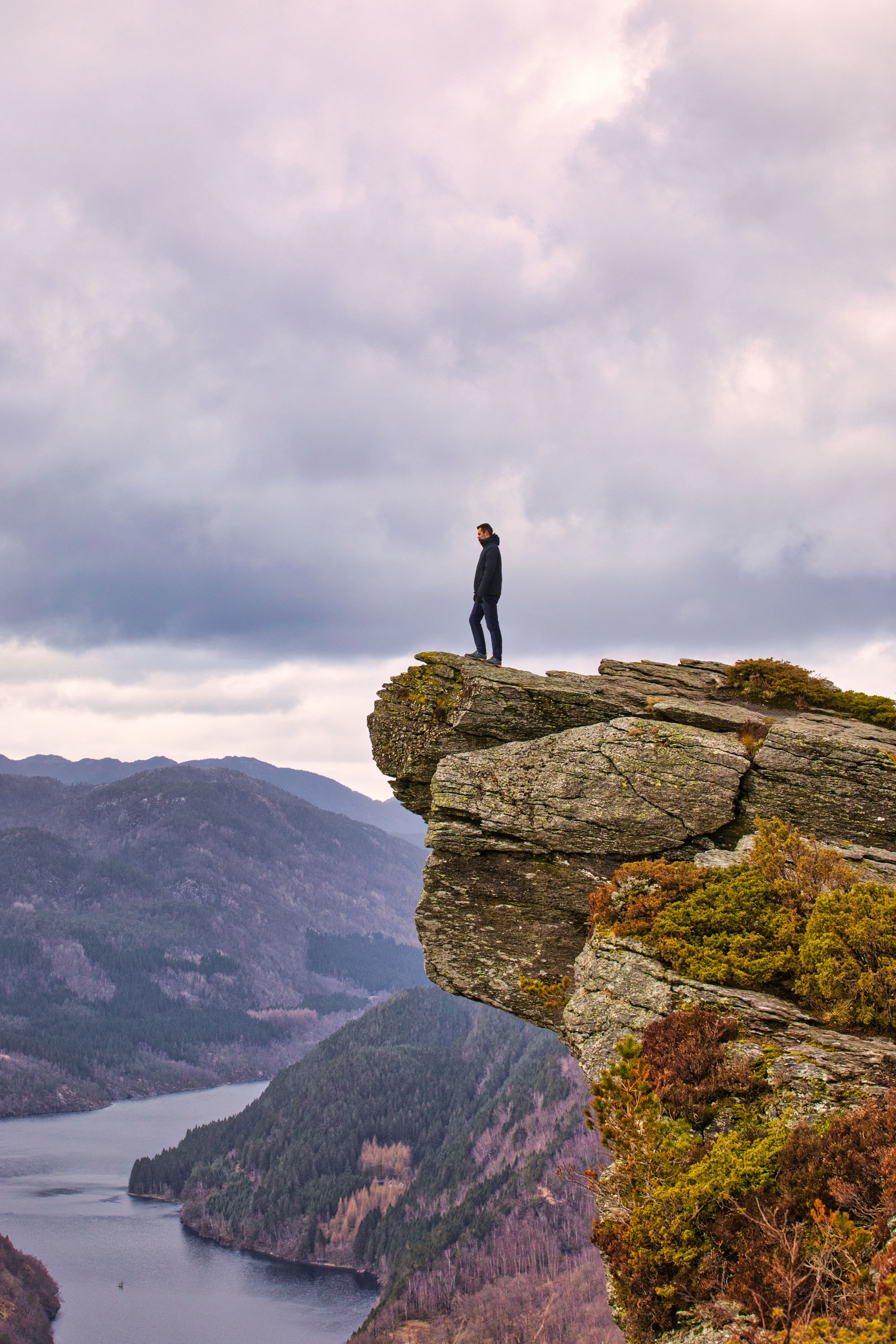 Man Standing Near the Cliff · Free Stock Photo