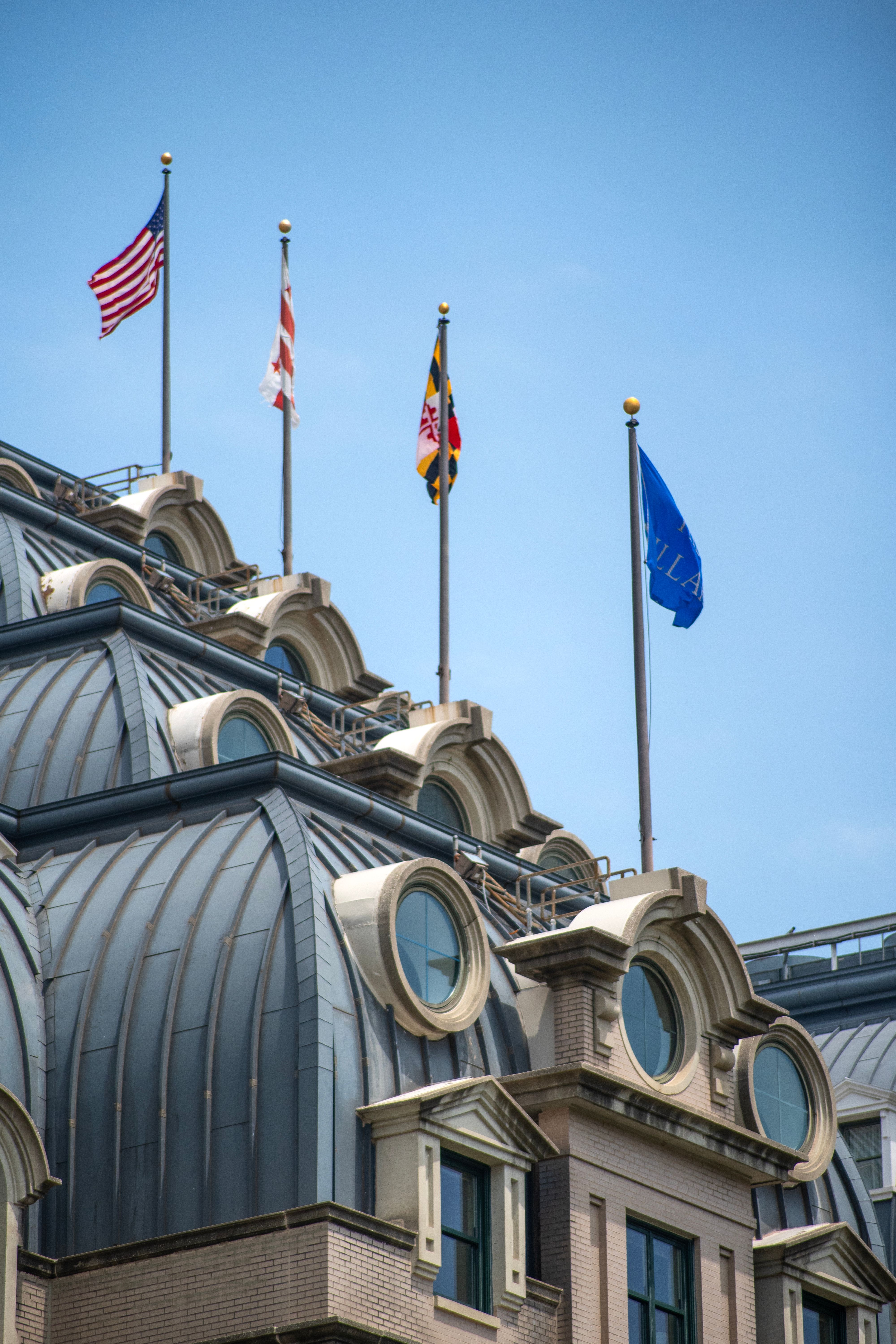 Historic Building with Flags in Washington D.C. · Free Stock Photo