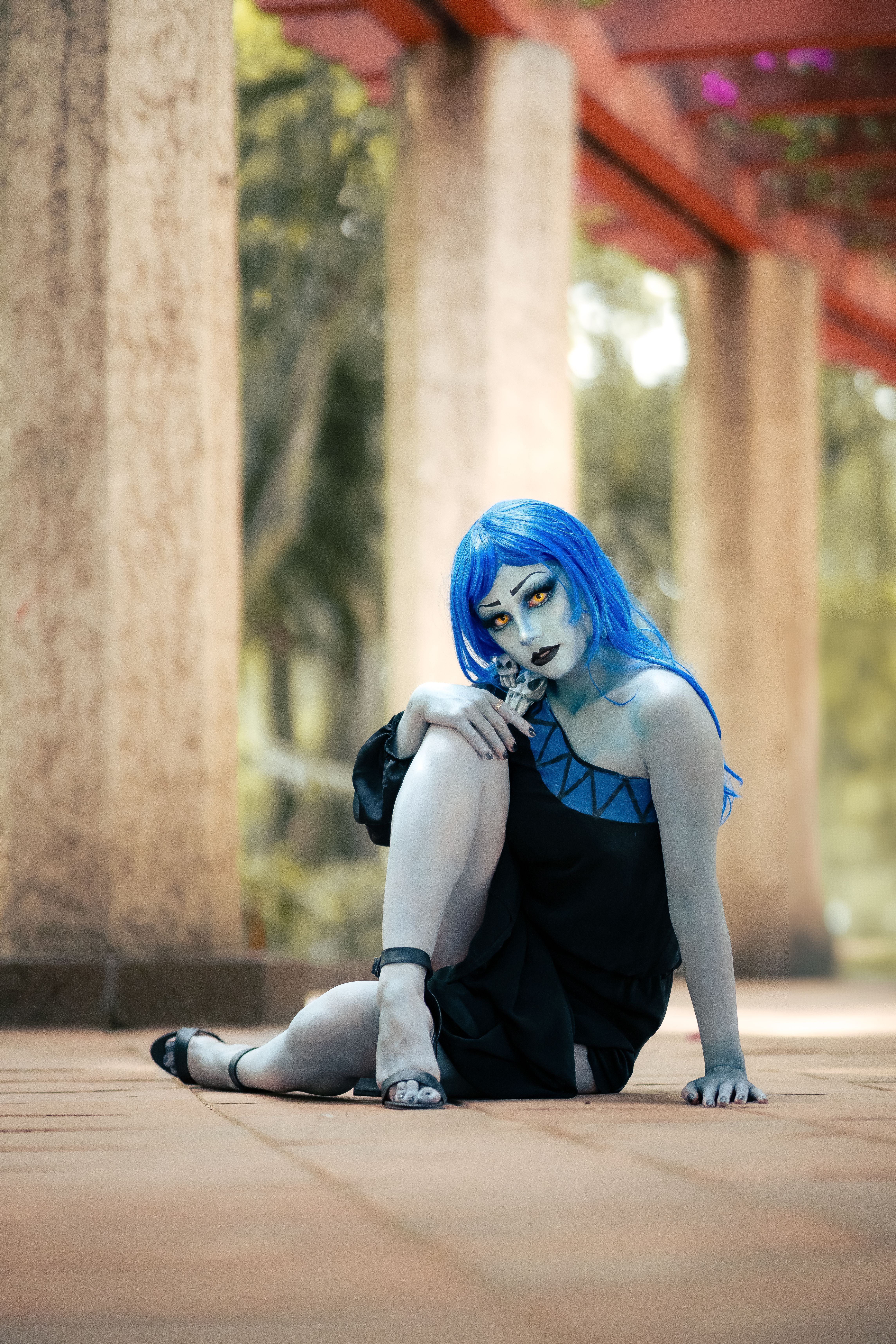 Cosplayer with Blue Hair Performing in Mexico City · Free Stock Photo