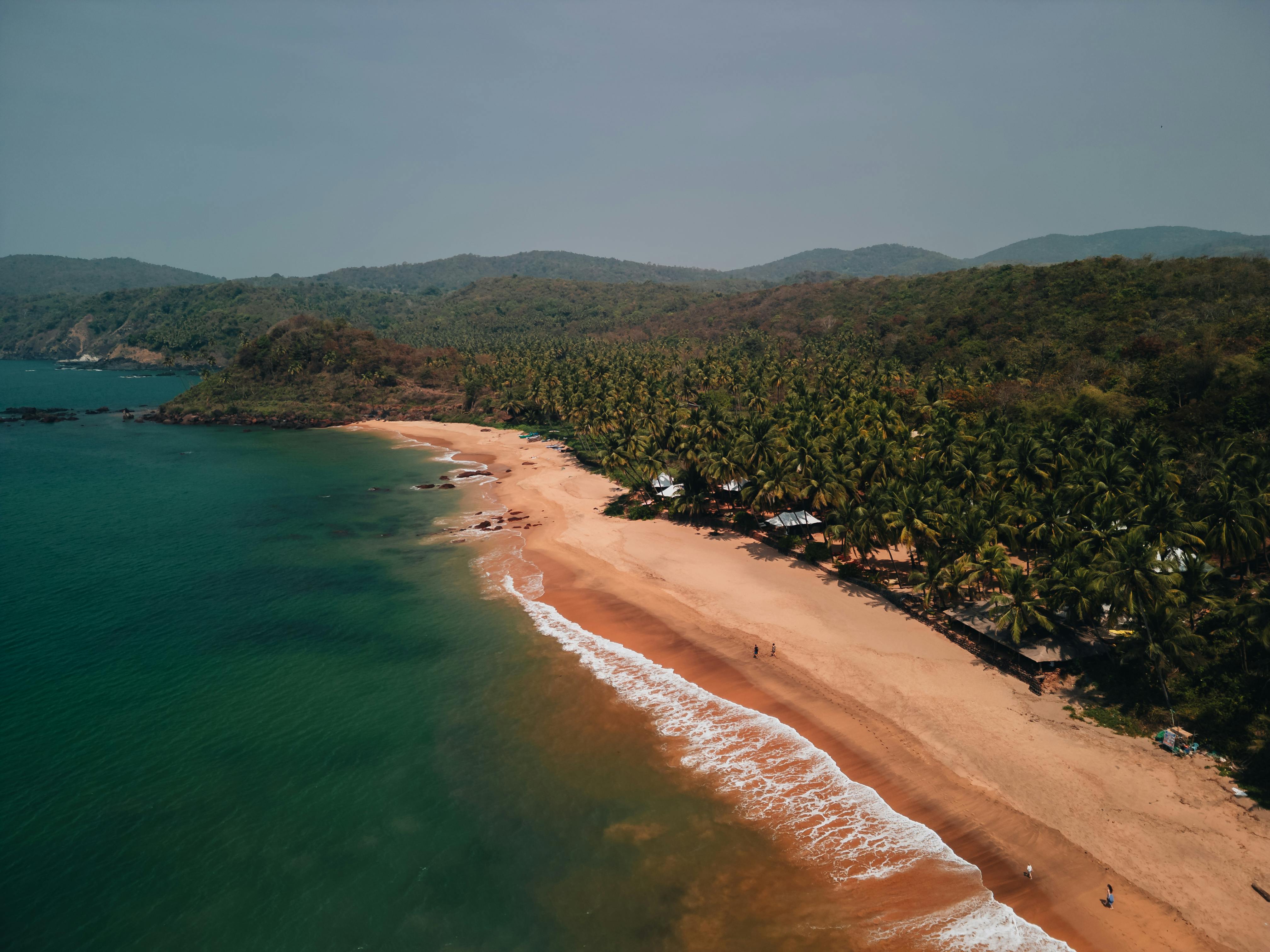 Scenic Aerial View of Idyllic Goan Beach · Free Stock Photo