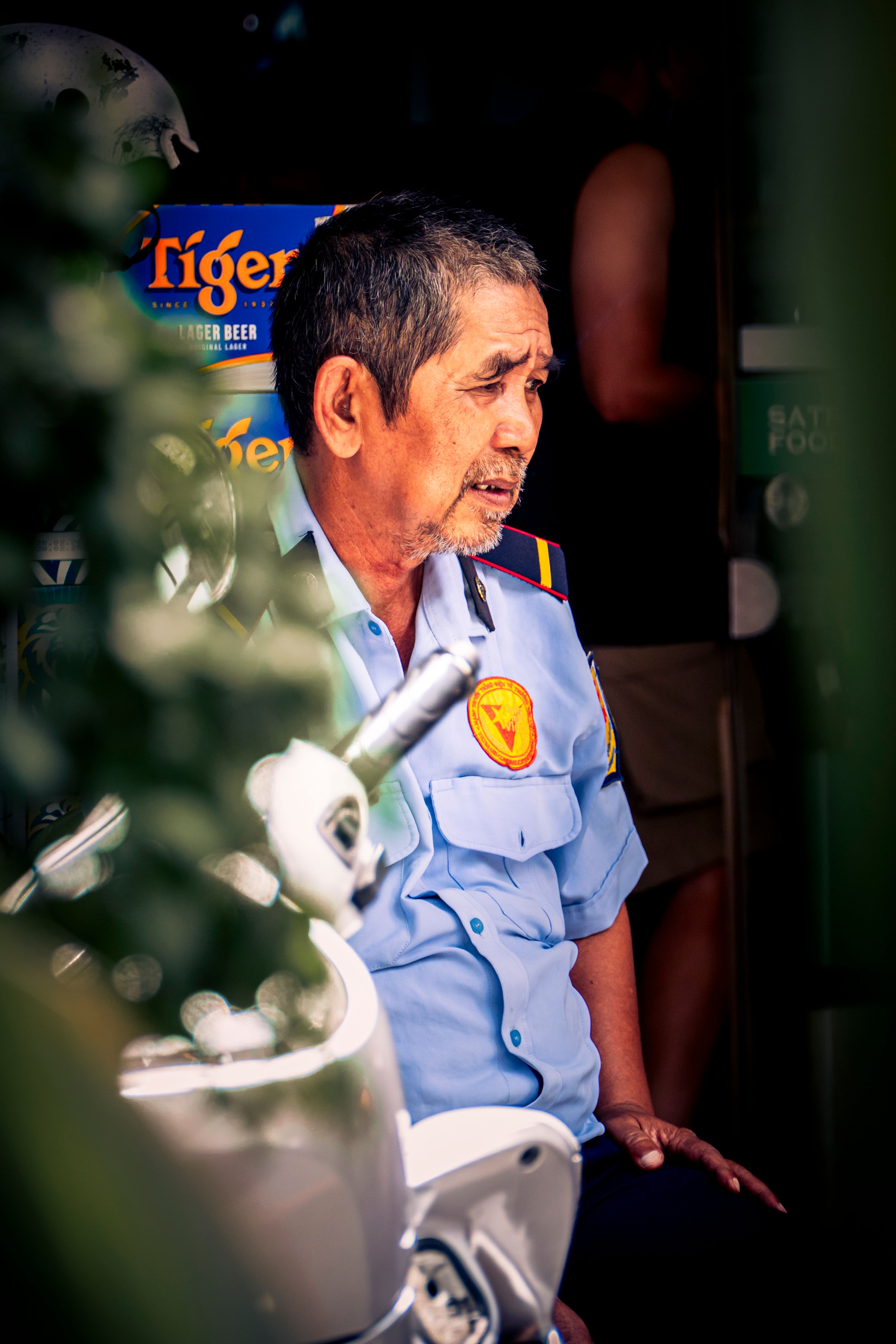 Security Guard on Duty in Urban Setting · Free Stock Photo