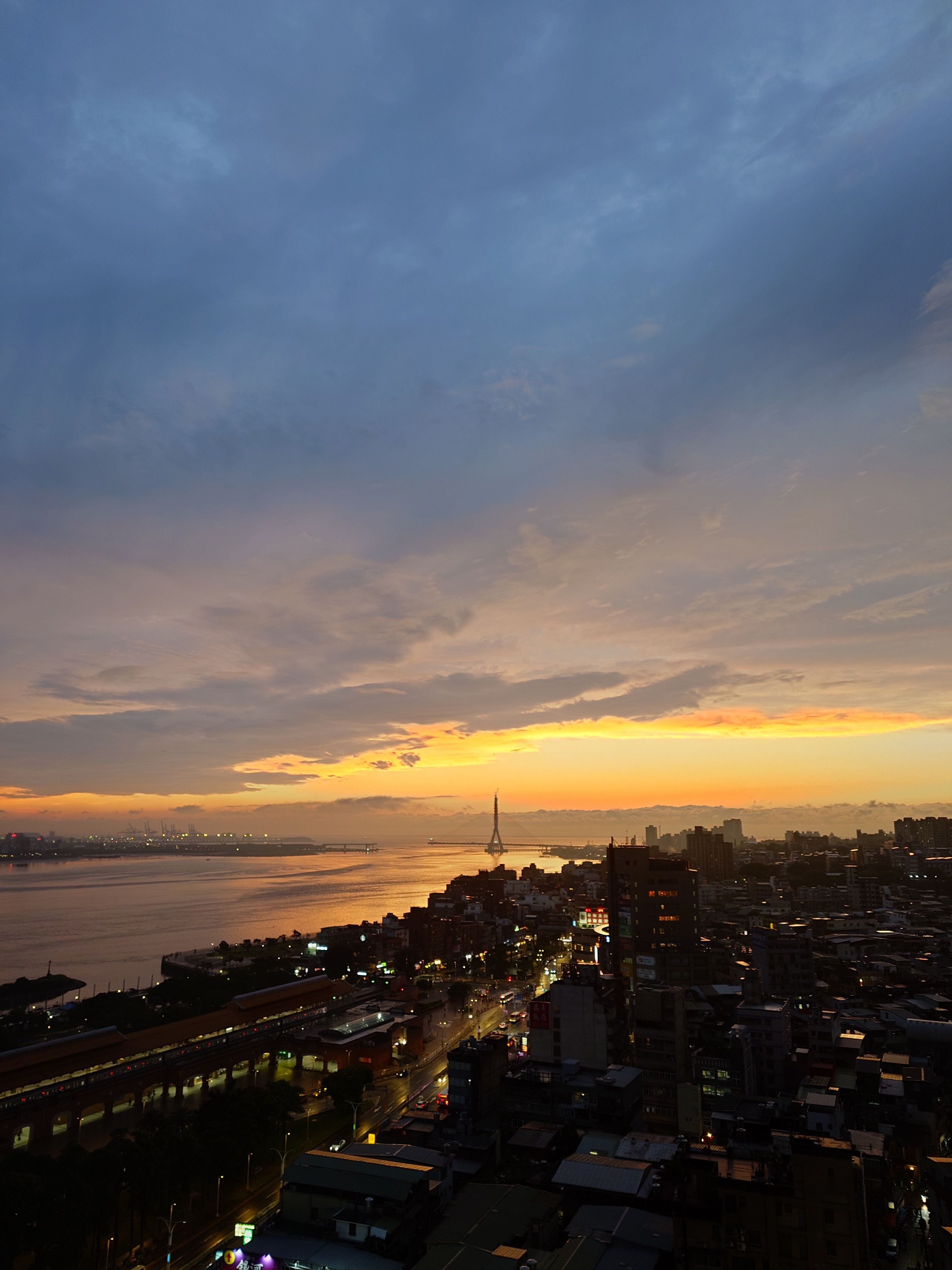 Stunning Urban Sunset Over Cityscape and River · Free Stock Photo