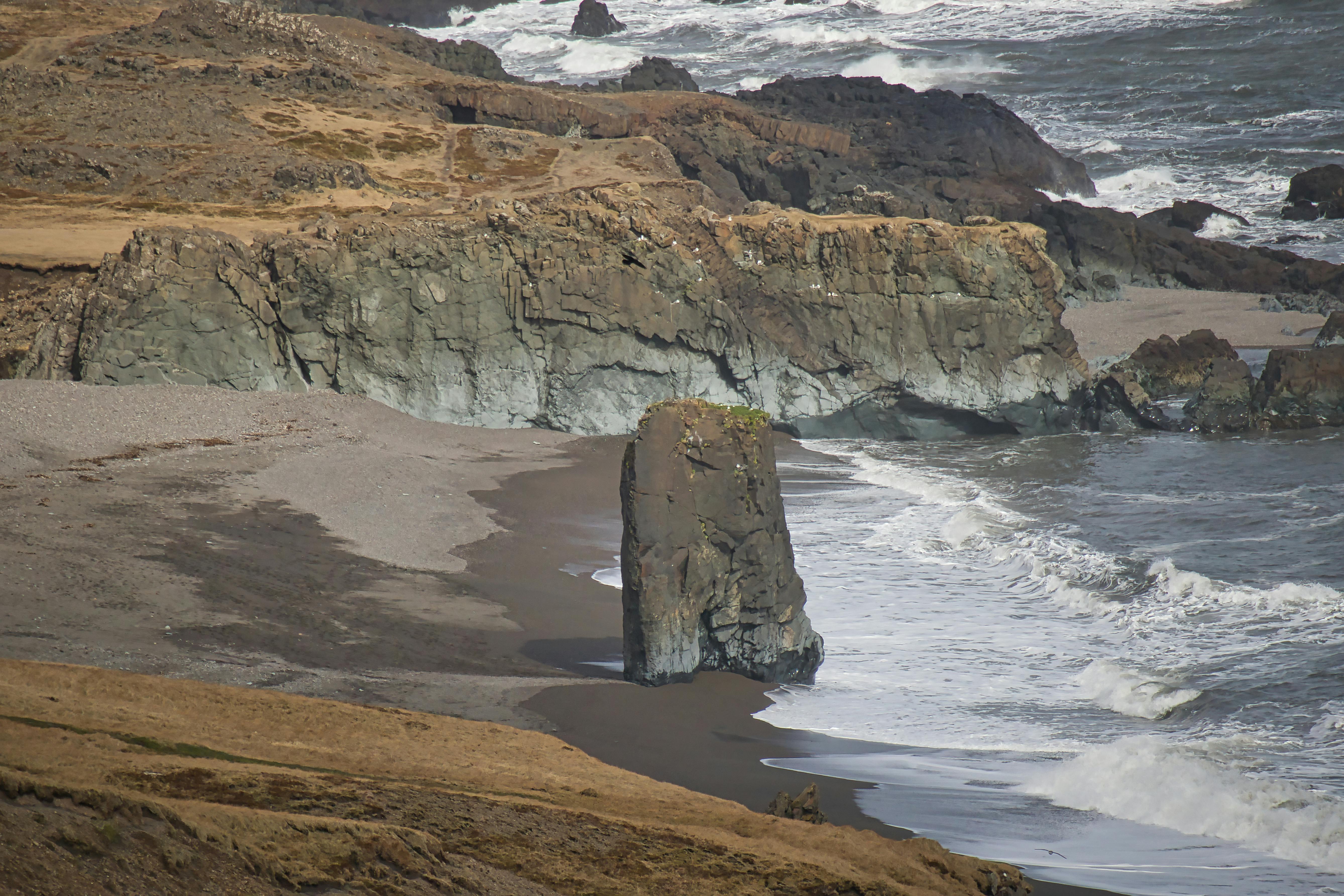 Dramatic Coastal Cliff in Þingeyjarsveit, Iceland · Free Stock Photo