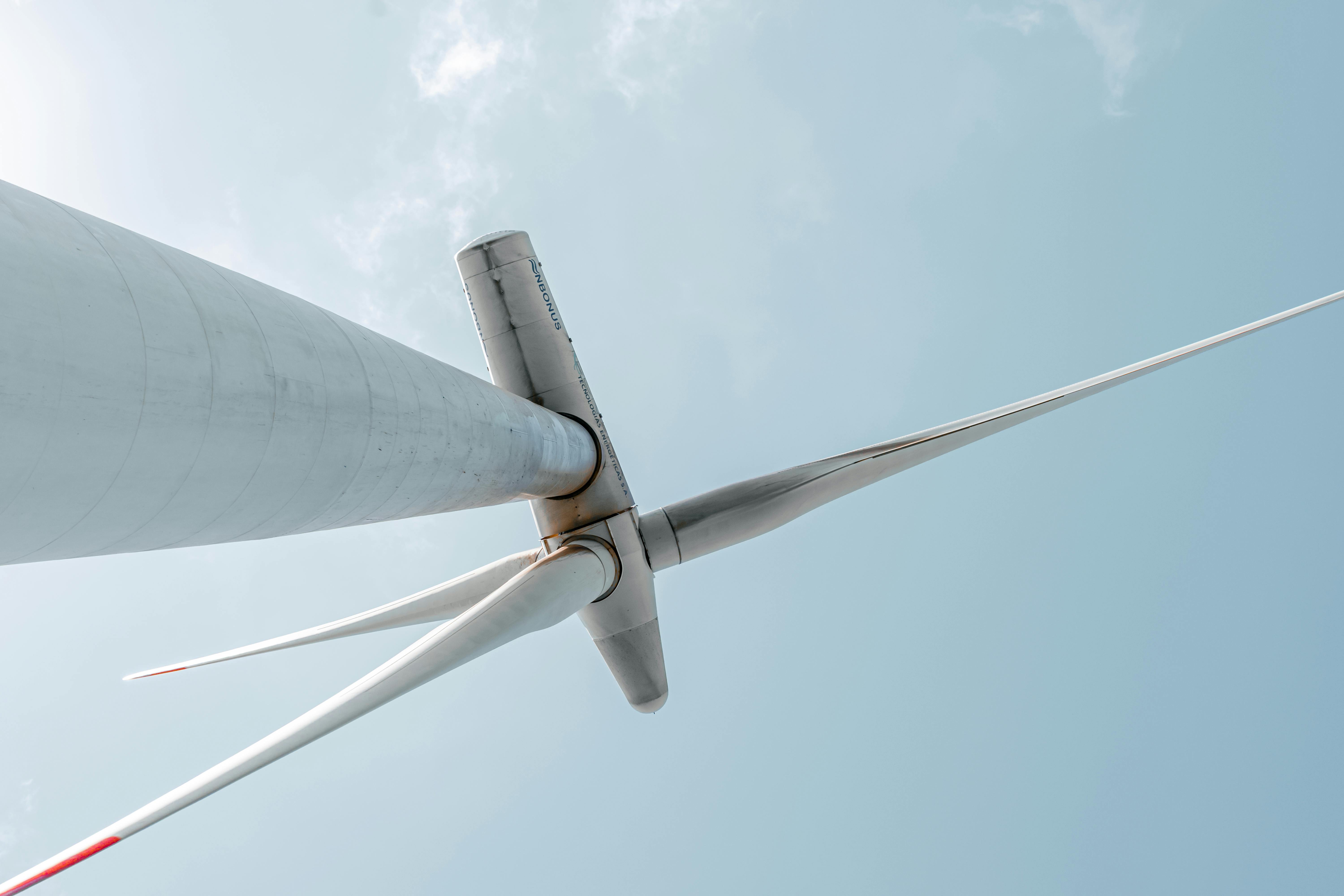 Impressive Wind Turbine Against Clear Sky · Free Stock Photo