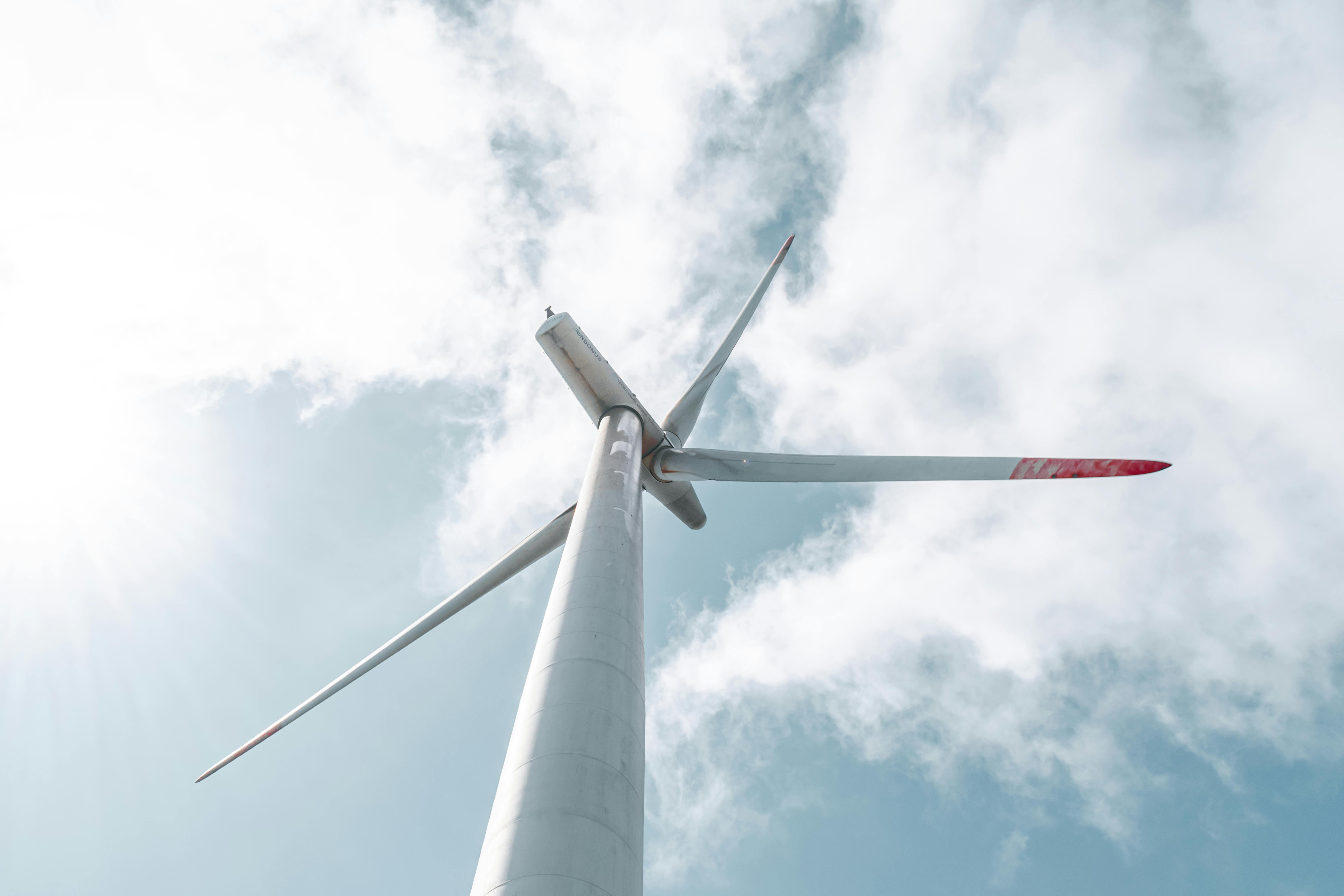 Impressive Wind Turbine Against Clear Sky · Free Stock Photo