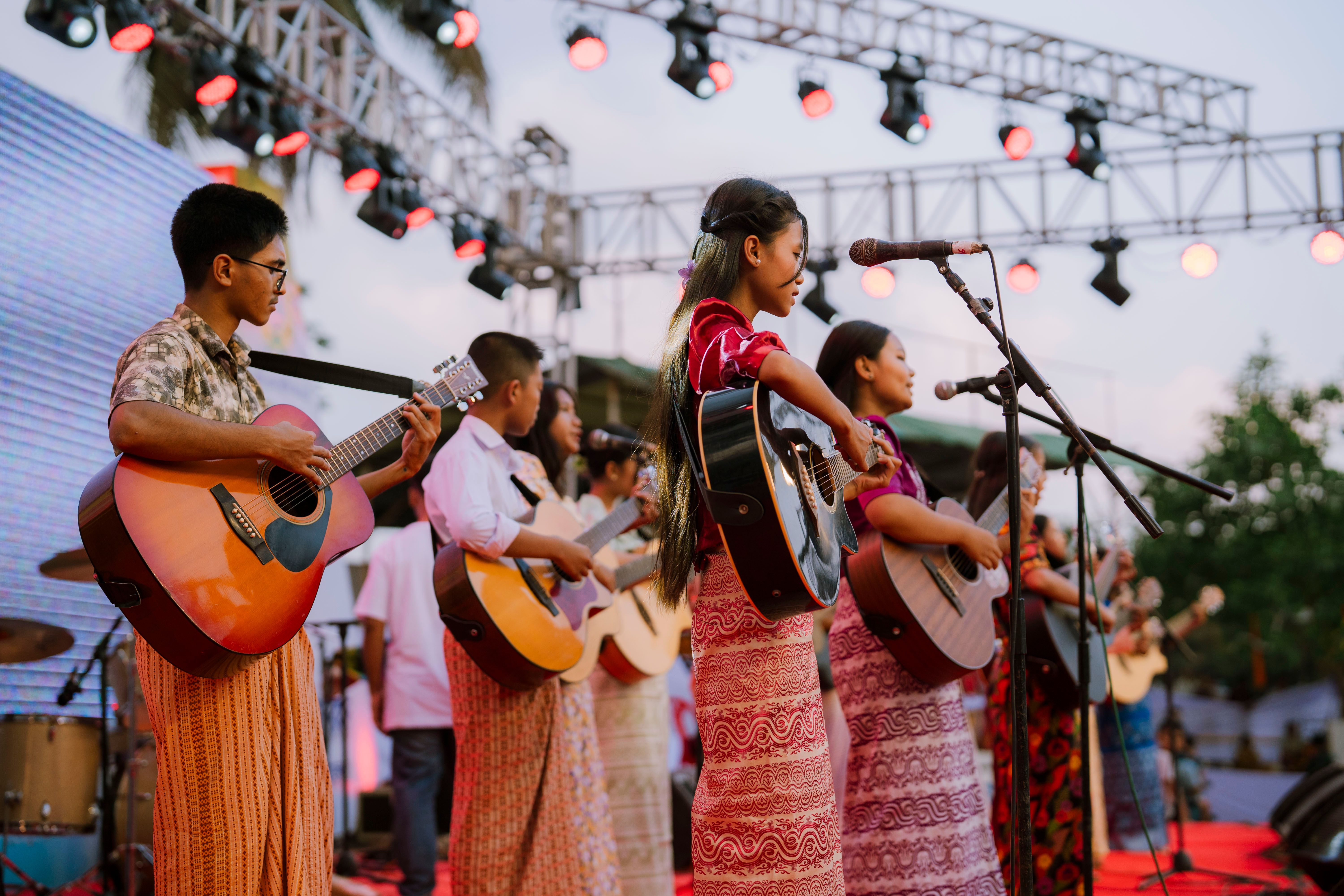 Outdoor Cultural Music Performance at Sunset · Free Stock Photo