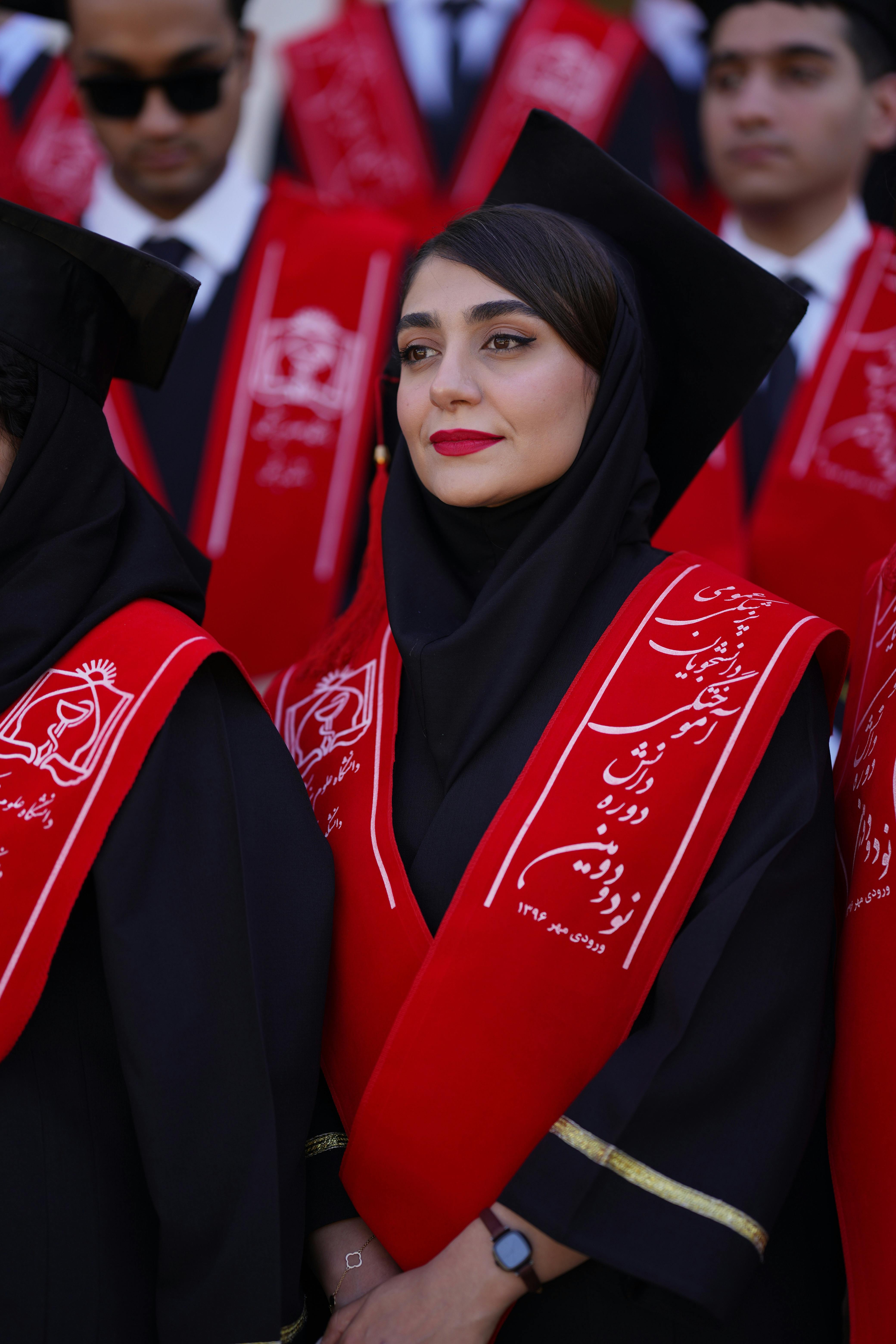 Graduation Ceremony with Red Sashes in Iran · Free Stock Photo