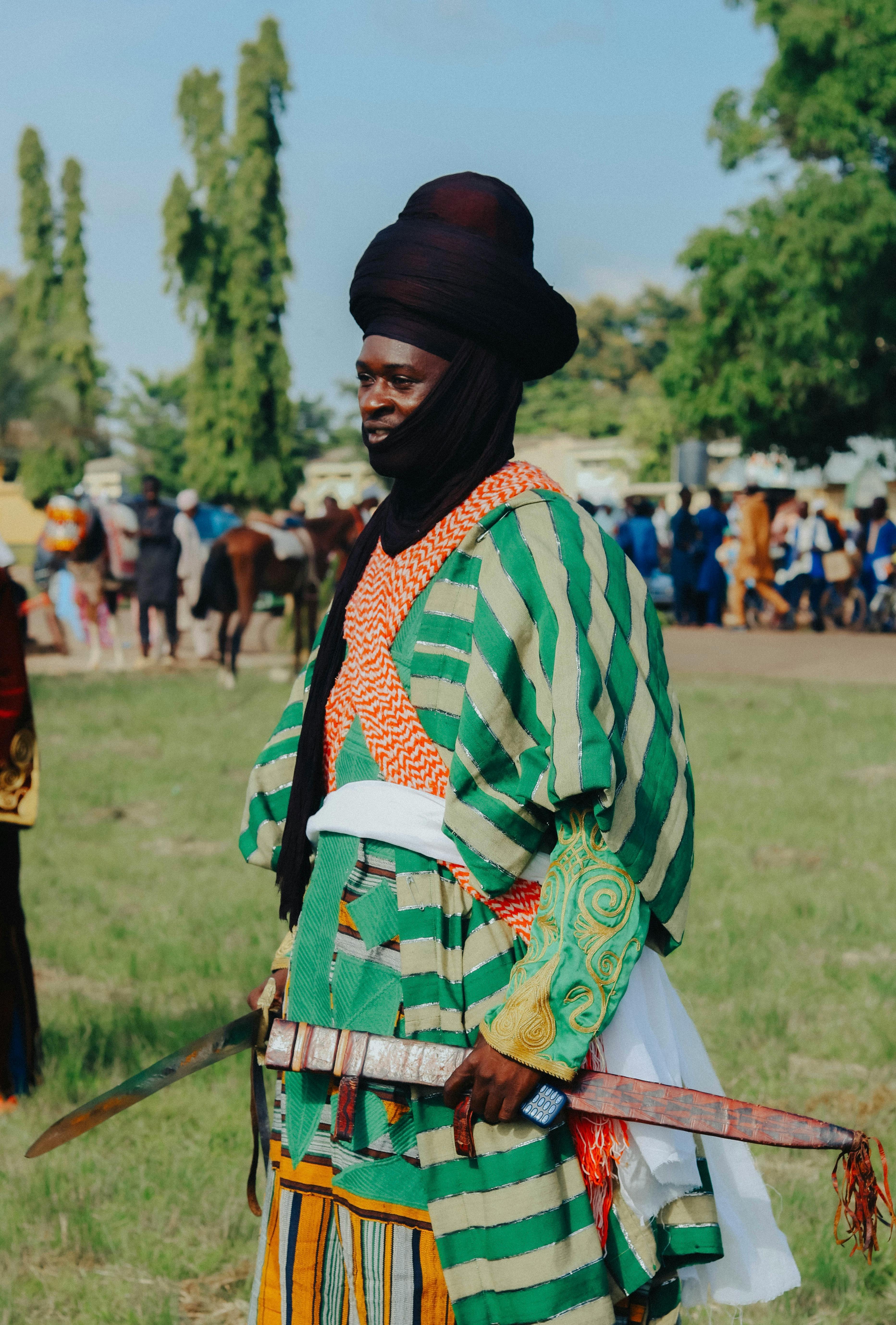 Traditional Nigerian Festival Attire in Zaria · Free Stock Photo
