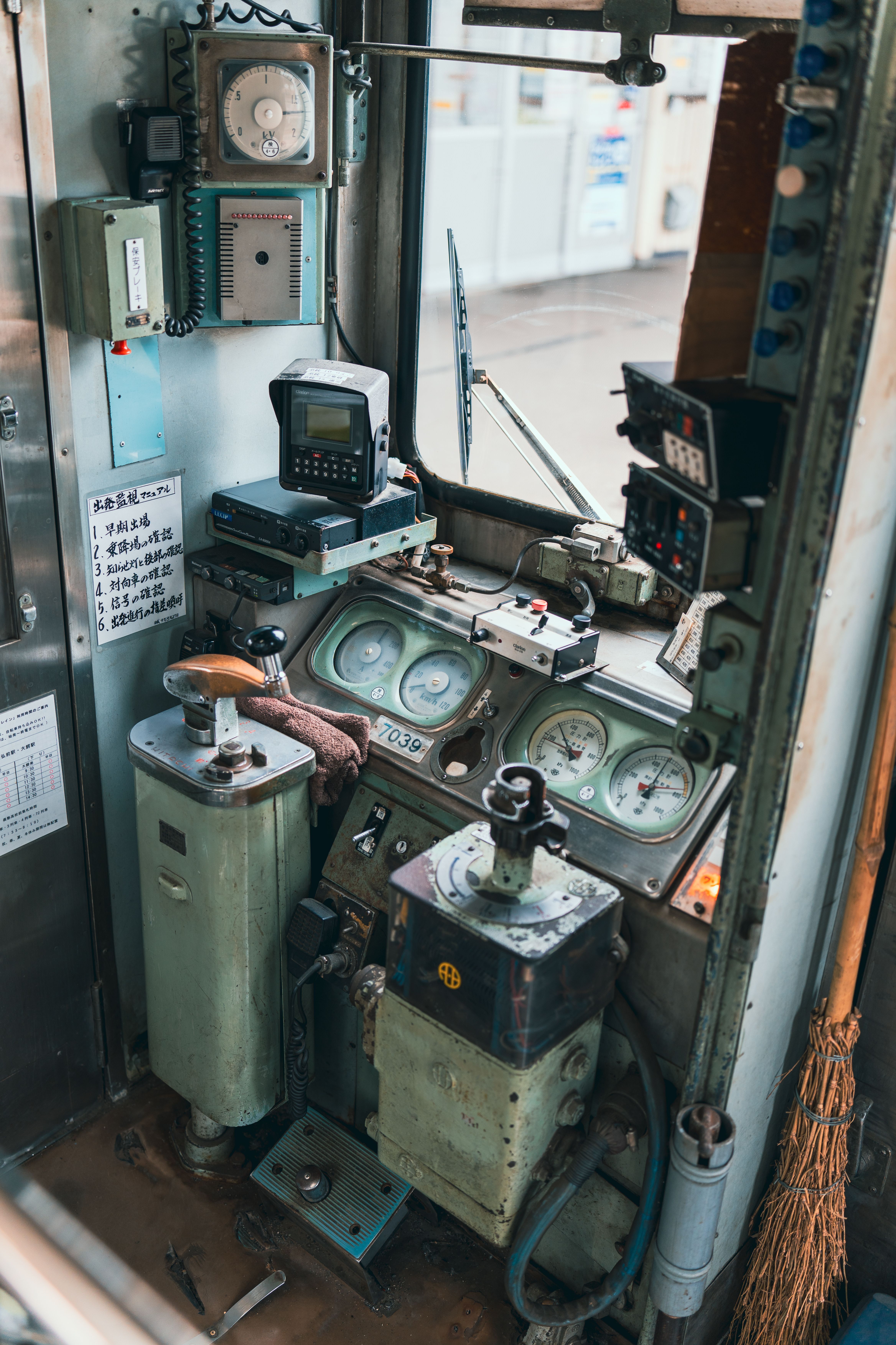 Vintage Train Cockpit with Control Panel · Free Stock Photo