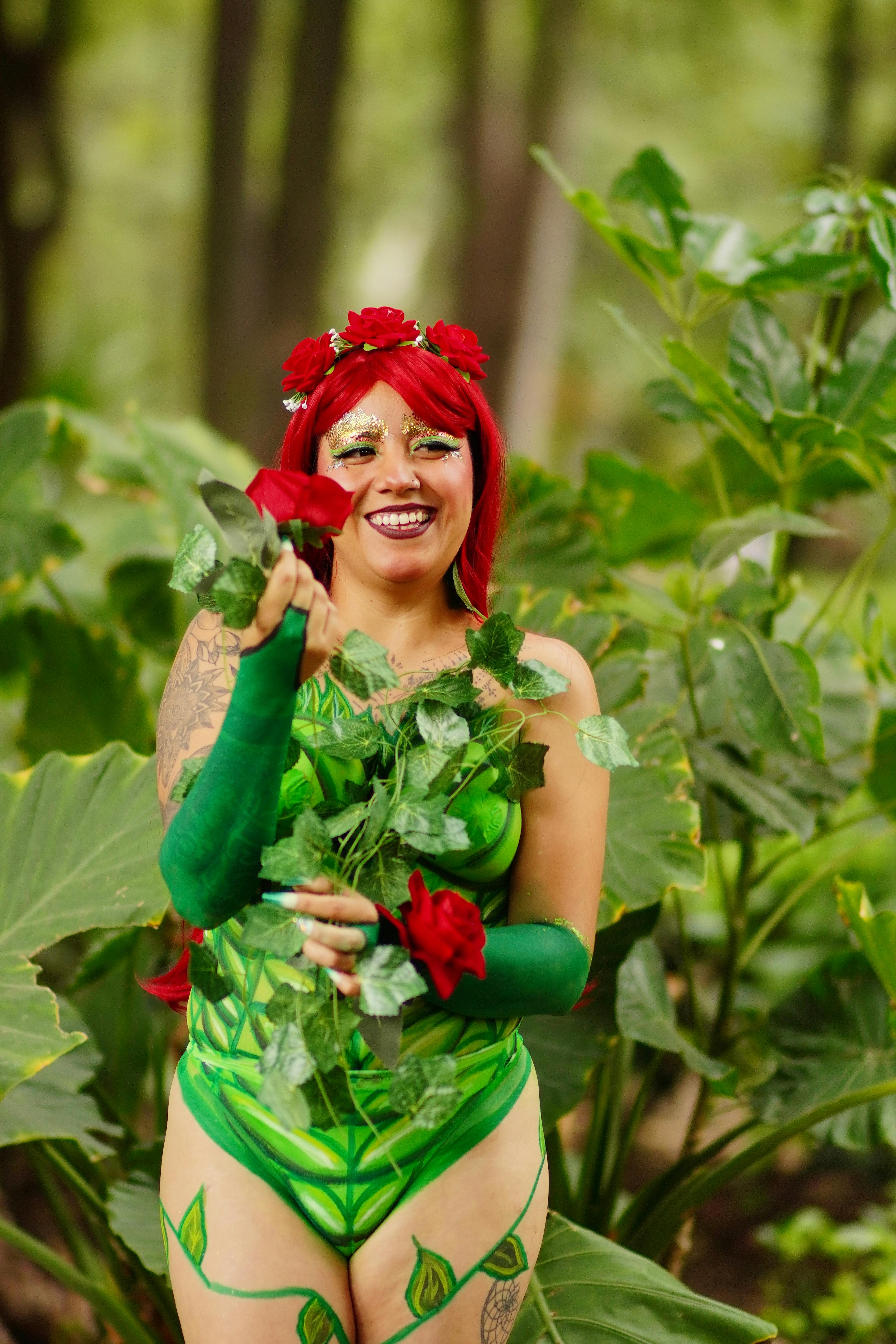 Cosplayer Posing as Nature-Inspired Character · Free Stock Photo
