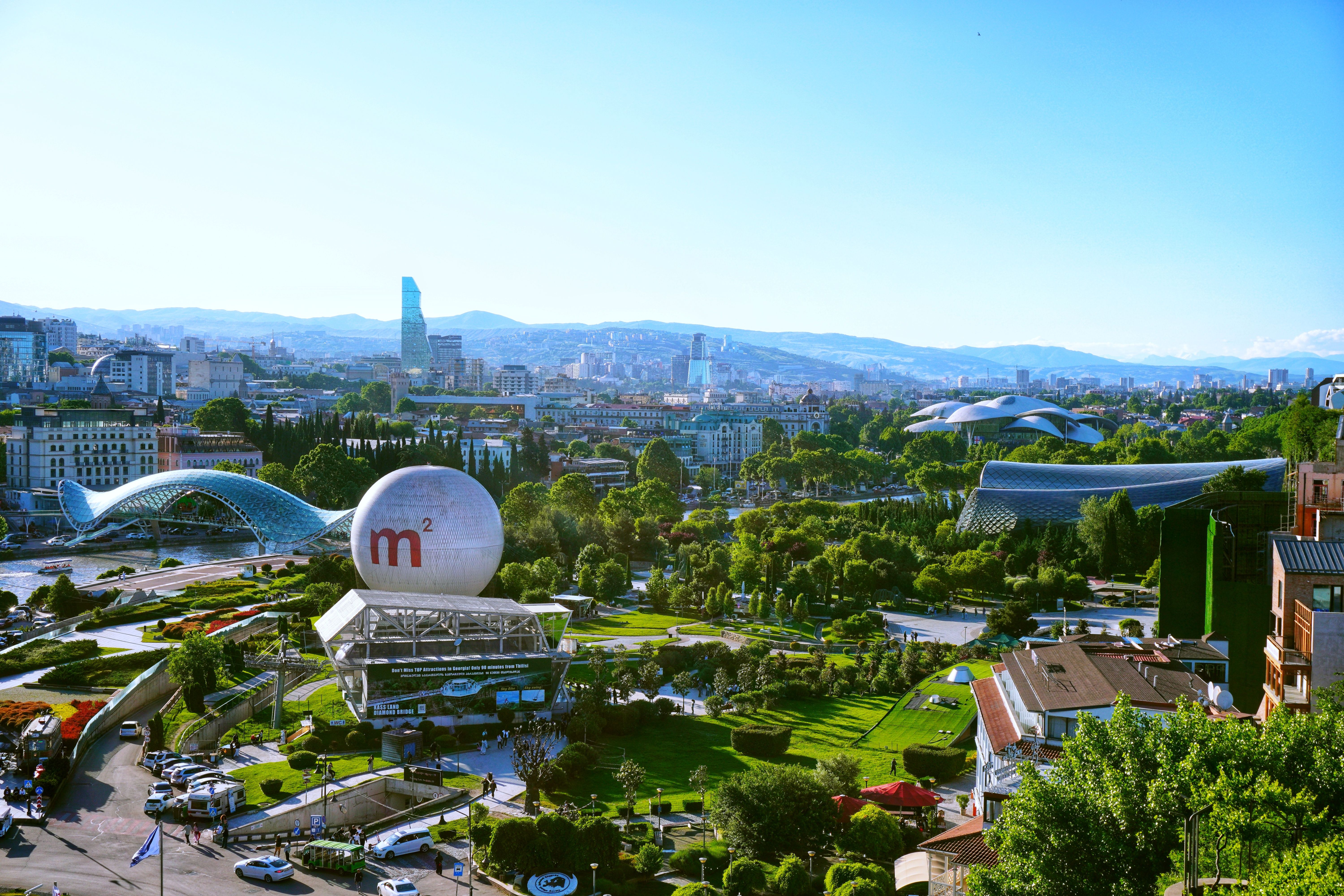 Panoramic View of Tbilisi City Skylines and Landmarks · Free Stock Photo