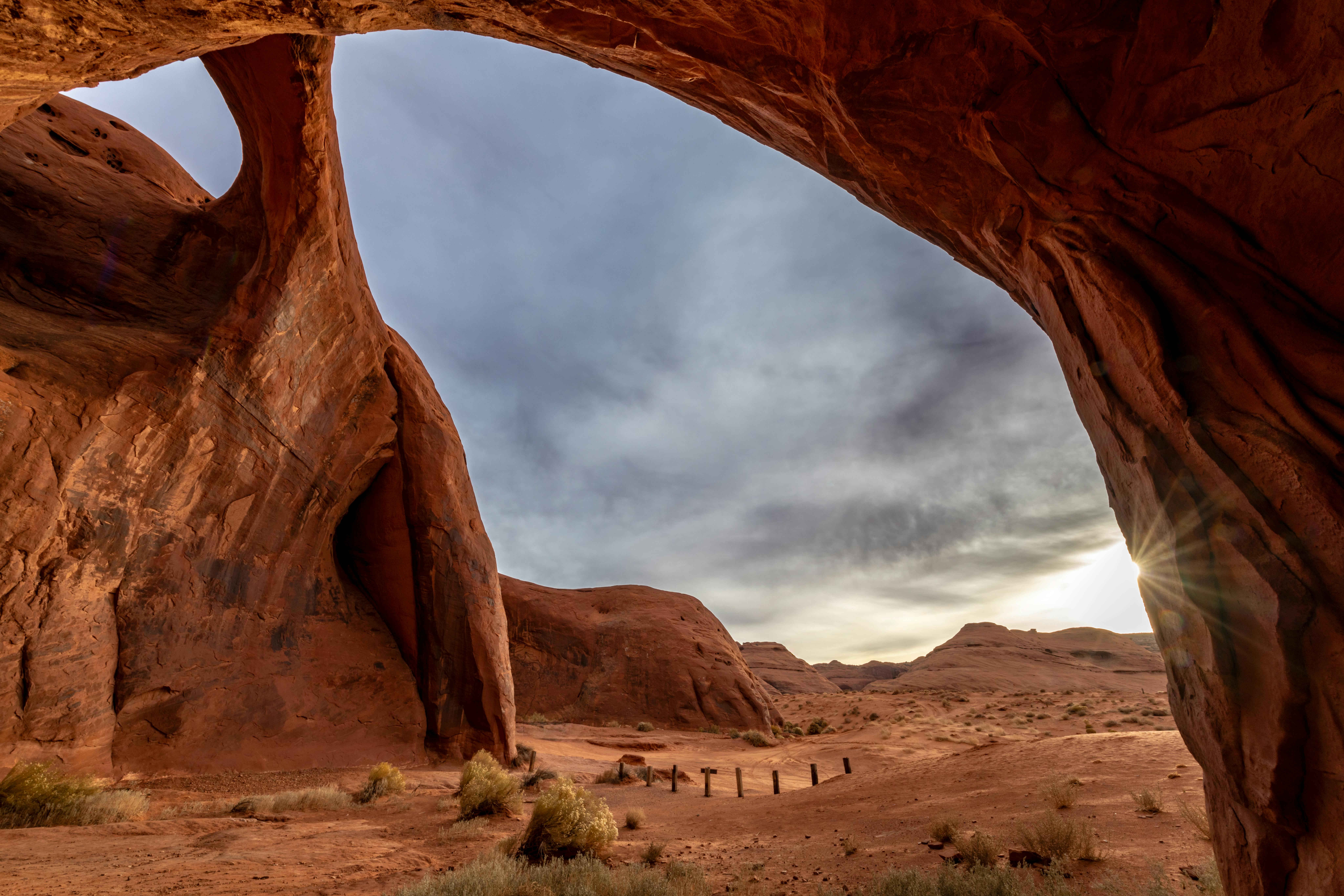 Majestic Desert Arch Formations at Sunrise · Free Stock Photo