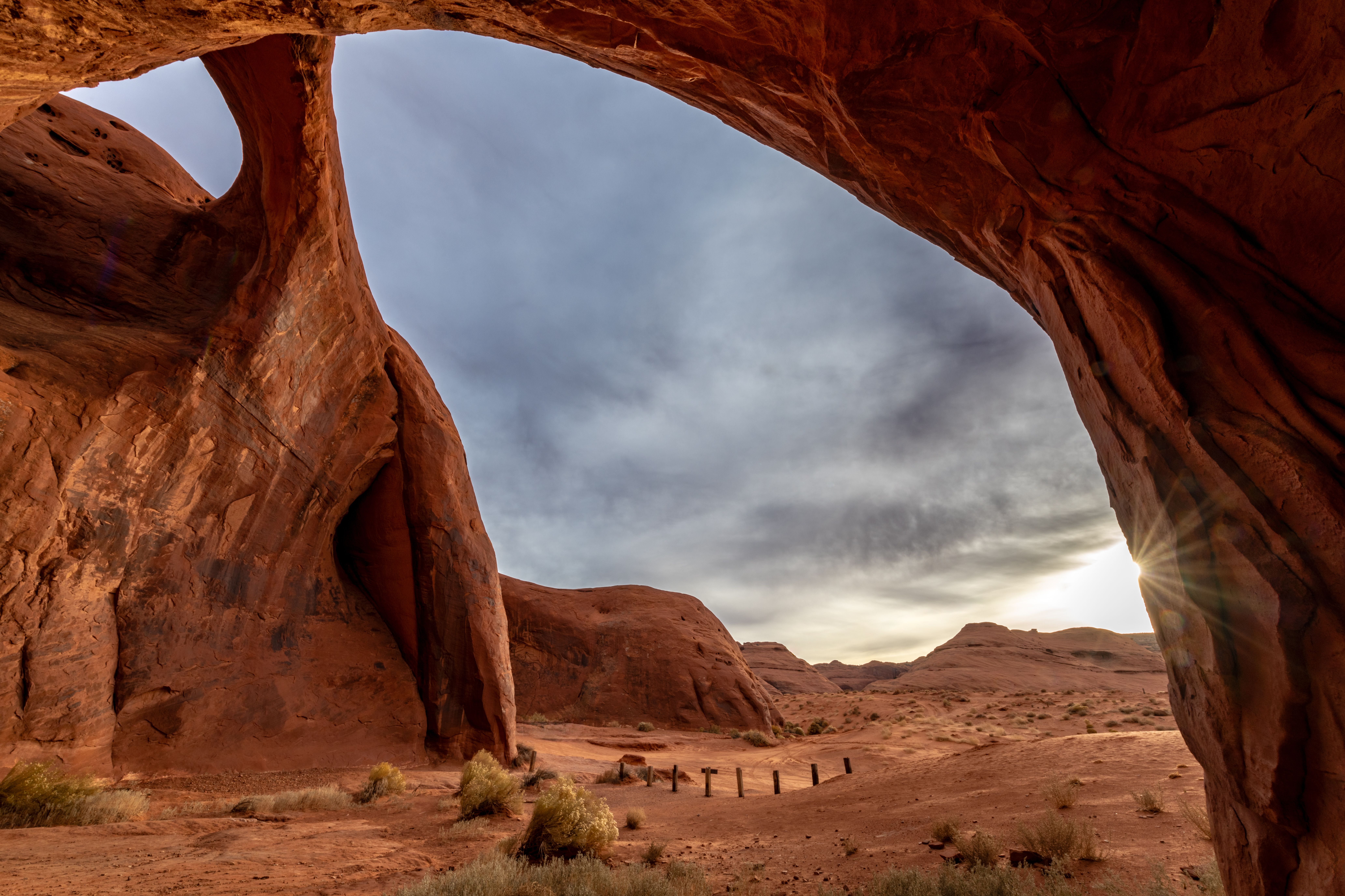 Majestic Desert Arch Formations at Sunrise · Free Stock Photo