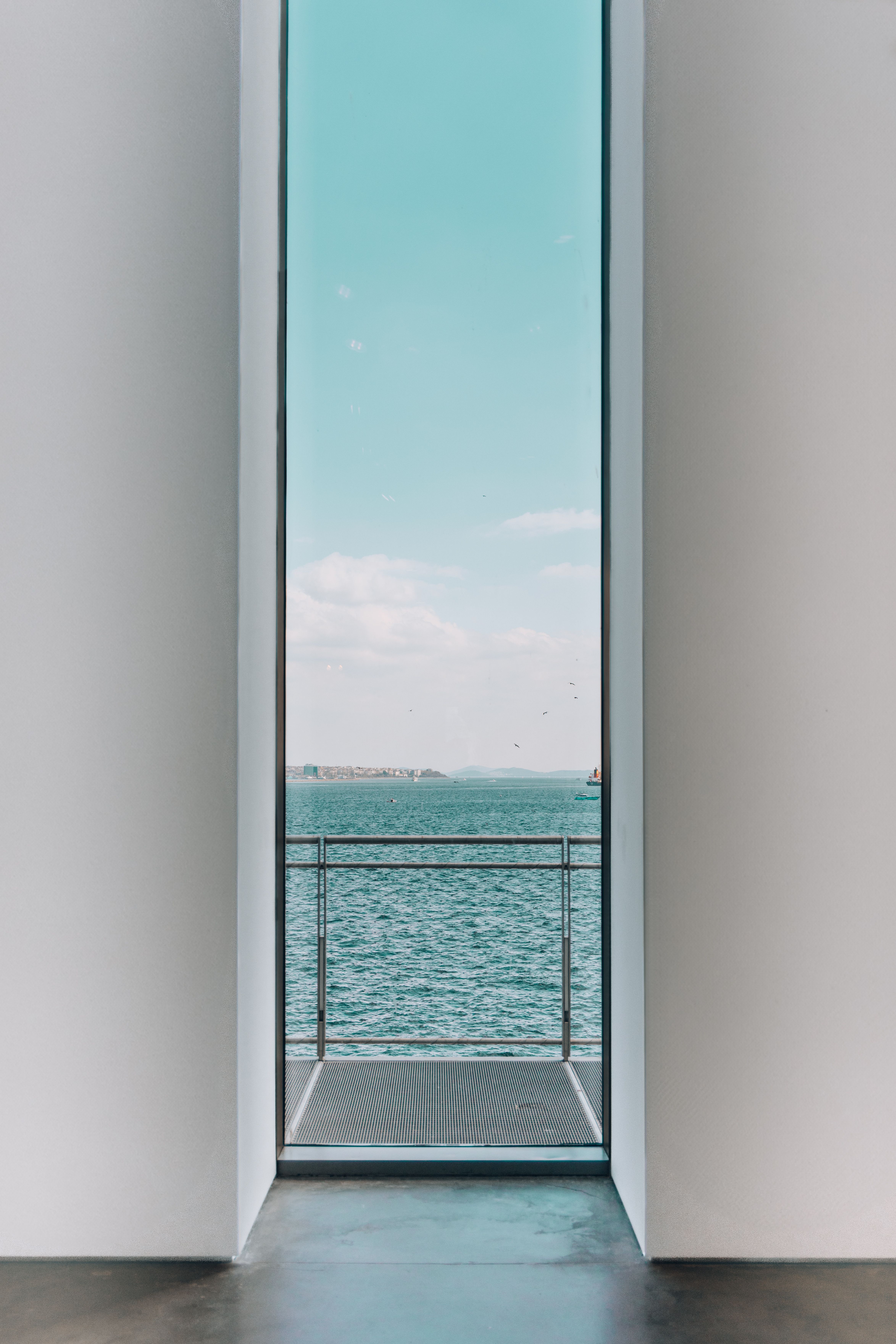 Modern Art Museum Window Overlooking Istanbul Sea · Free Stock Photo