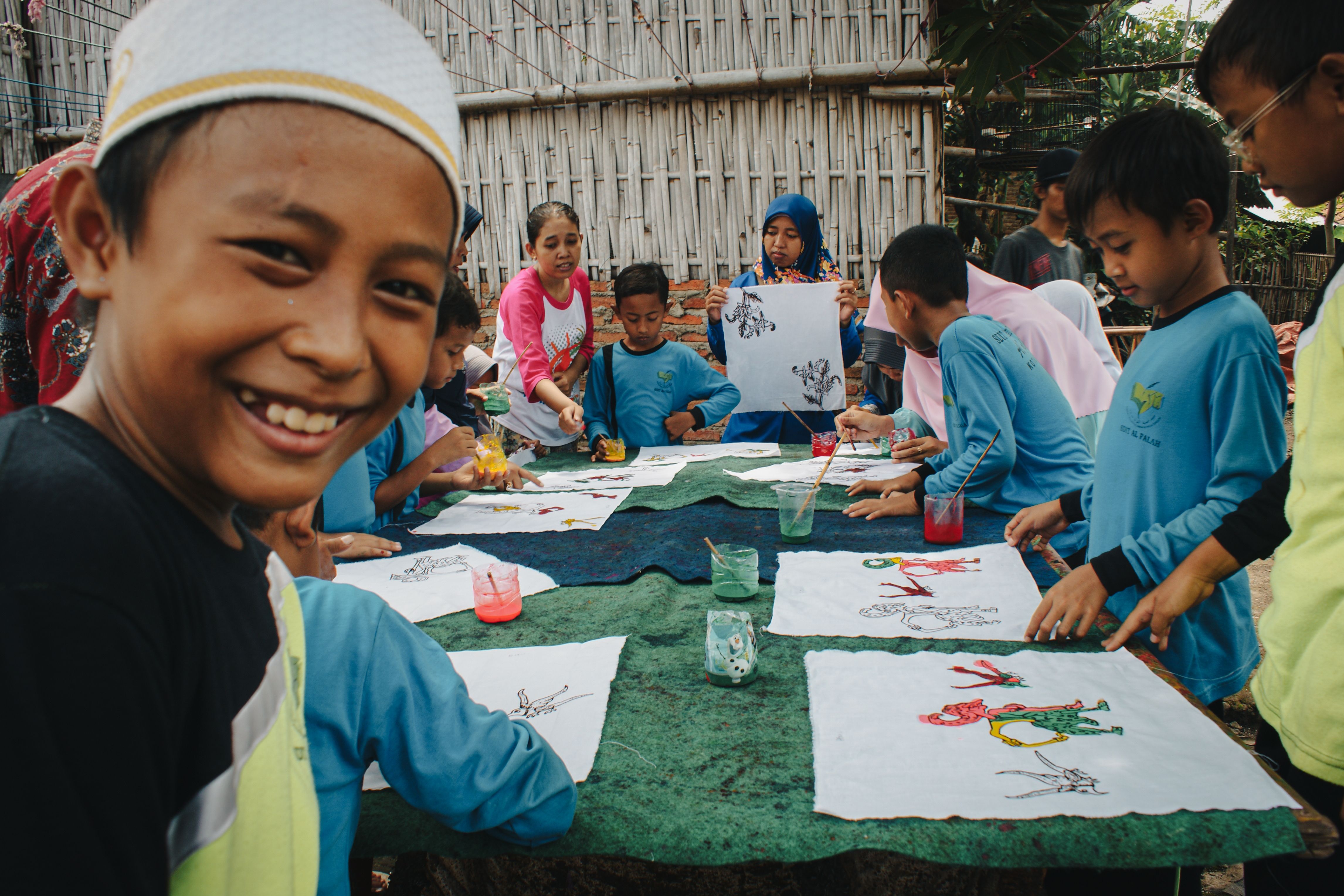 Children Learning Traditional Batik in Cirebon · Free Stock Photo