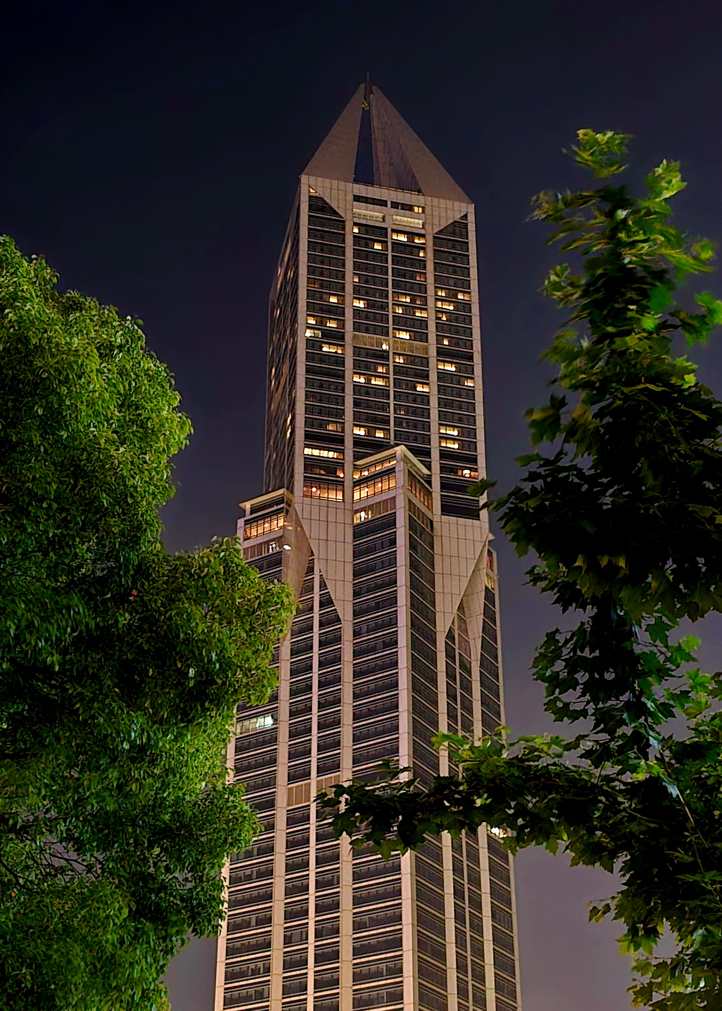Majestic Jin Mao Tower Illuminated at Night · Free Stock Photo