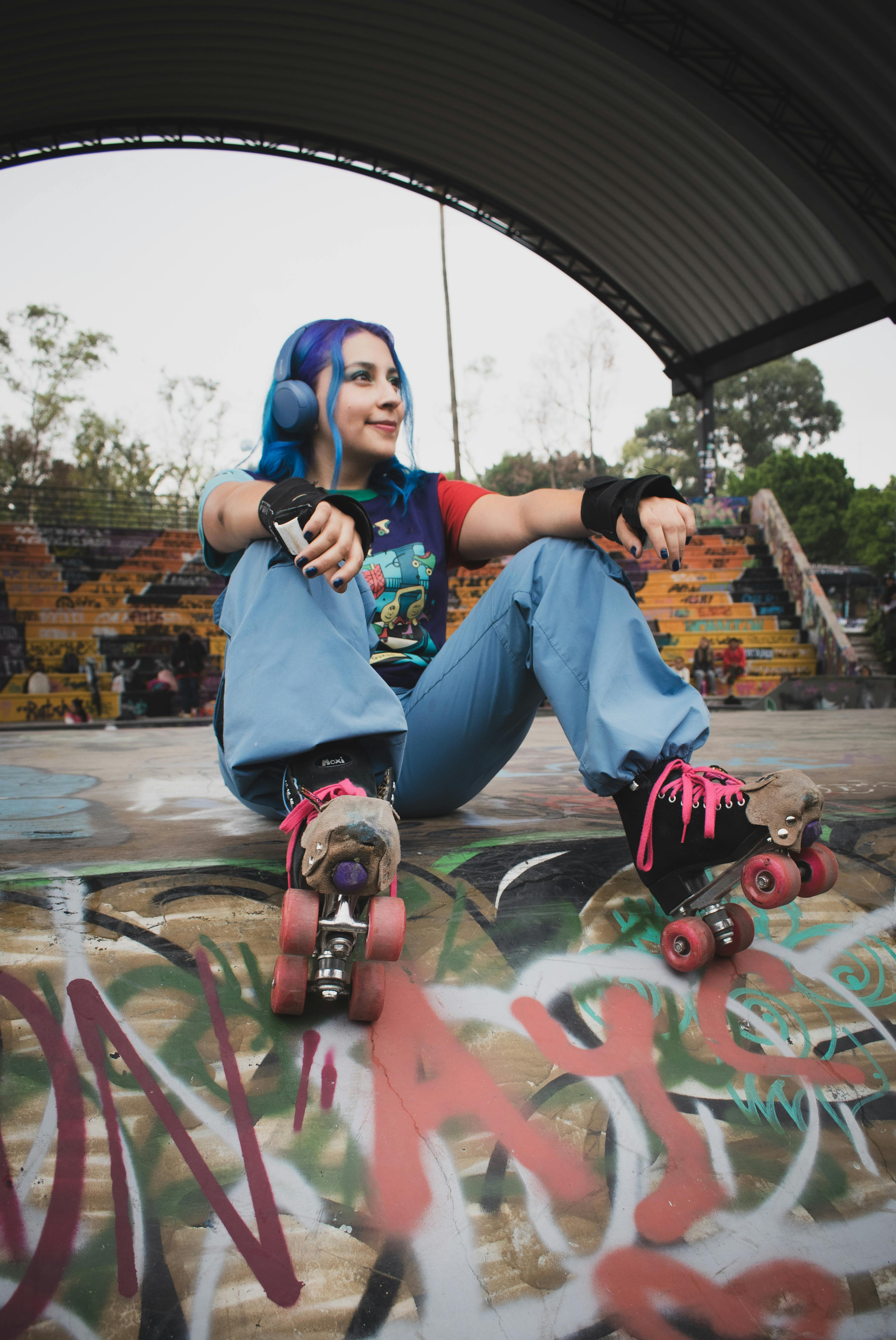 Colorful Skater in Urban Skatepark in Mexico · Free Stock Photo