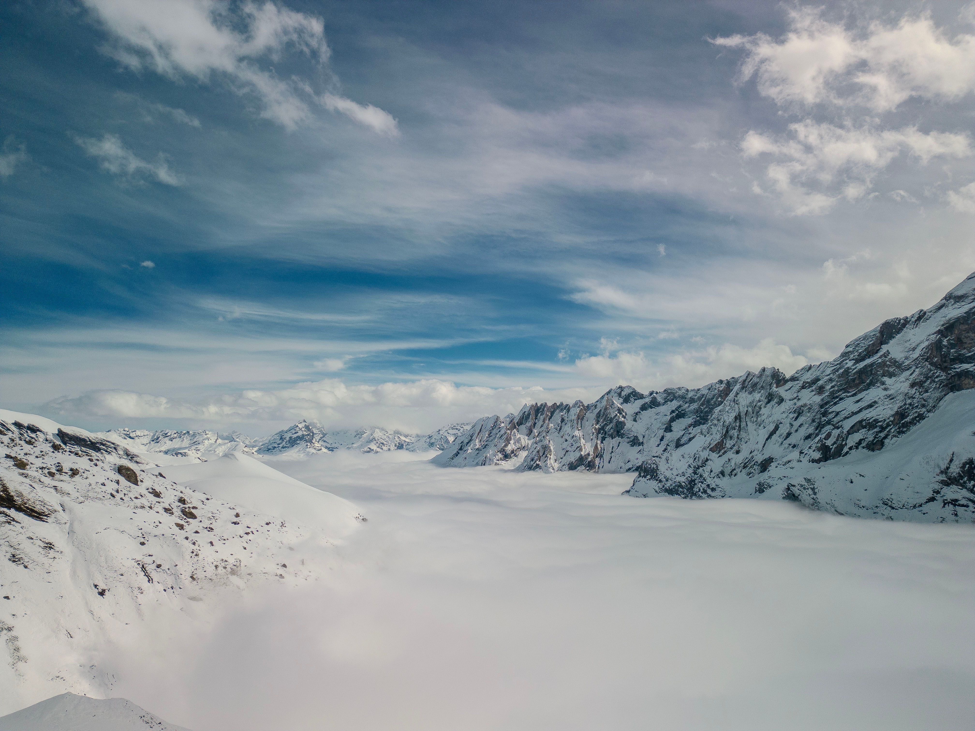 Majestic Snow-Capped Swiss Alps in Winter · Free Stock Photo