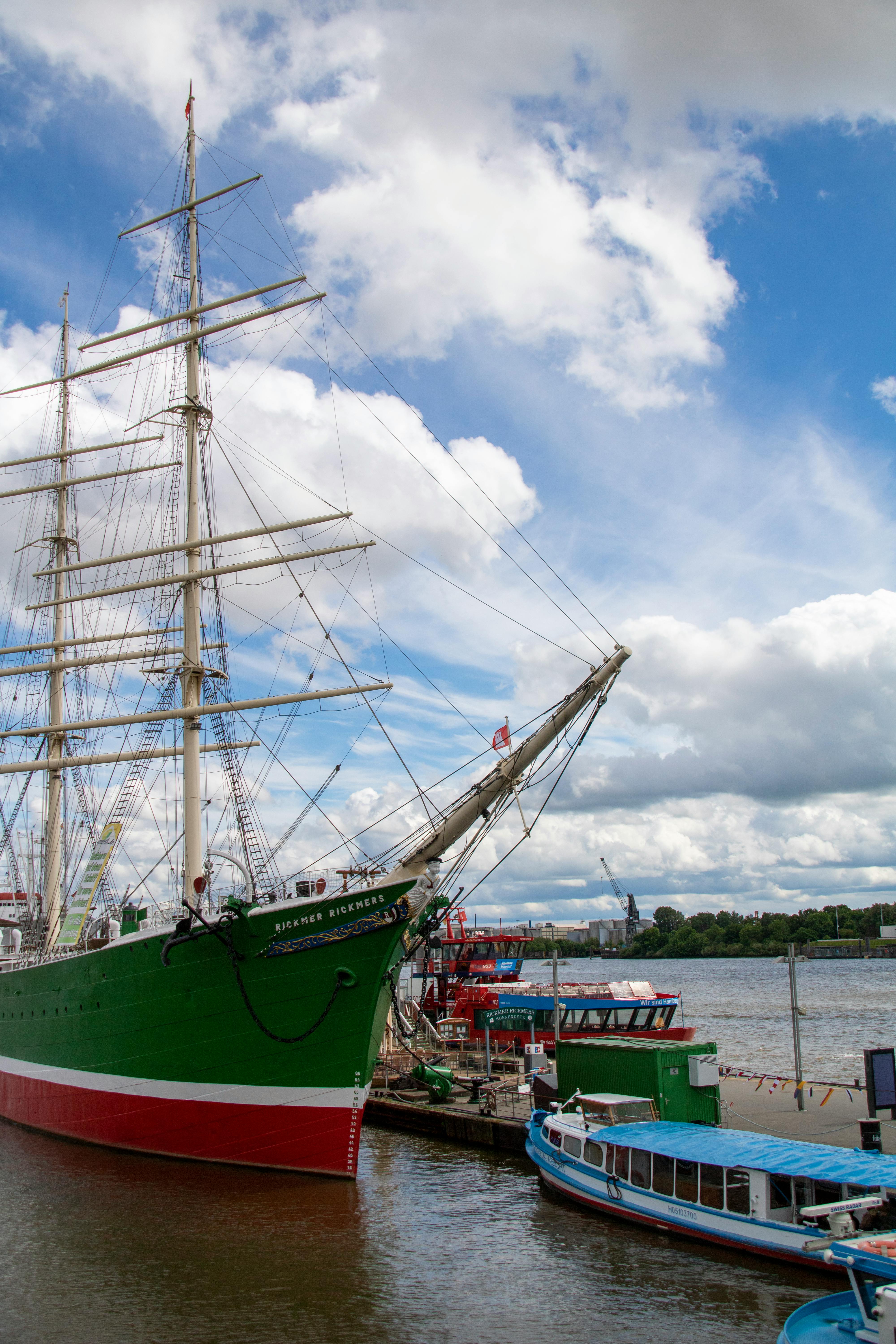 Historic Rickmer Rickmers Ship in Hamburg Port · Free Stock Photo