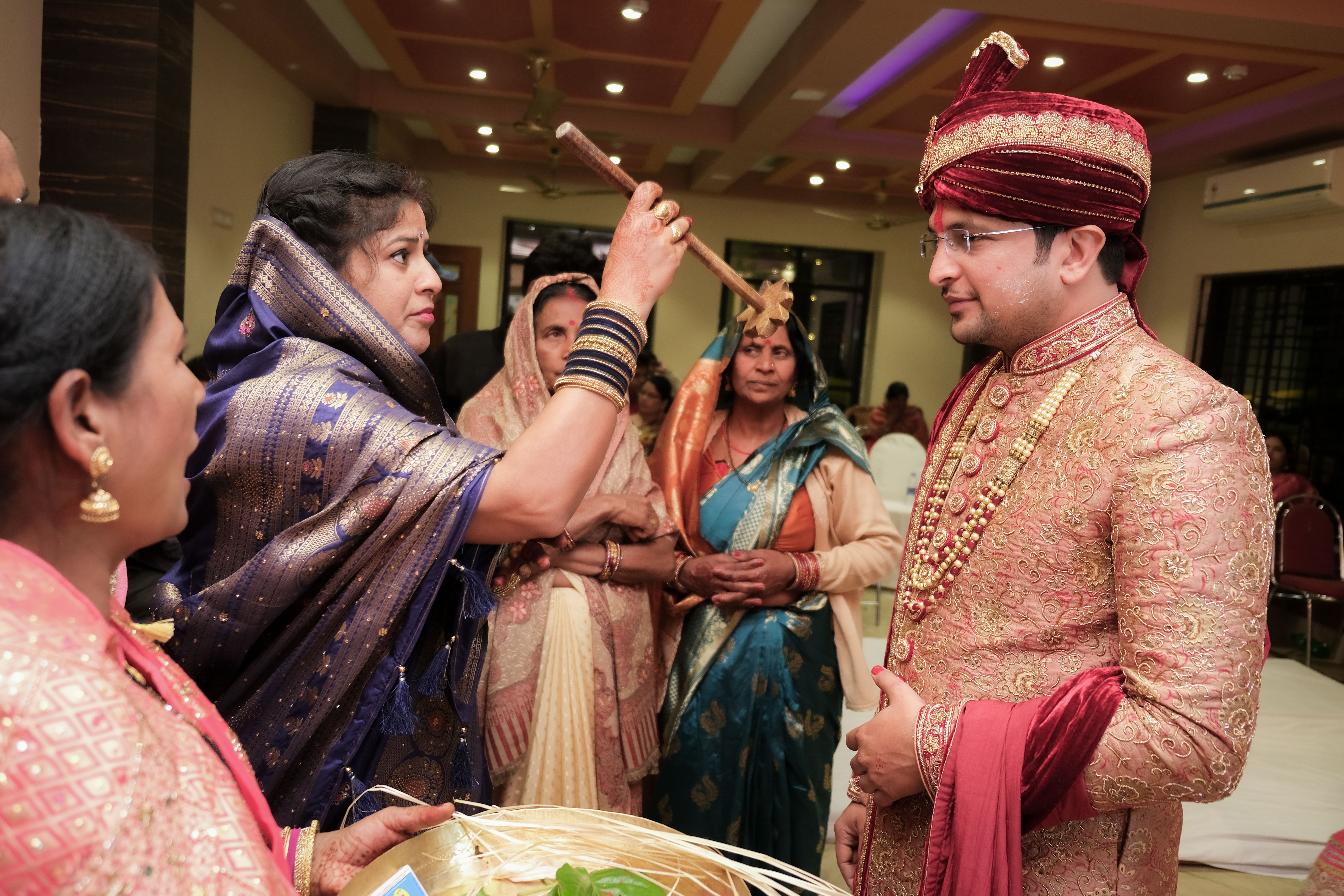 Traditional Indian Wedding Ritual with Groom · Free Stock Photo
