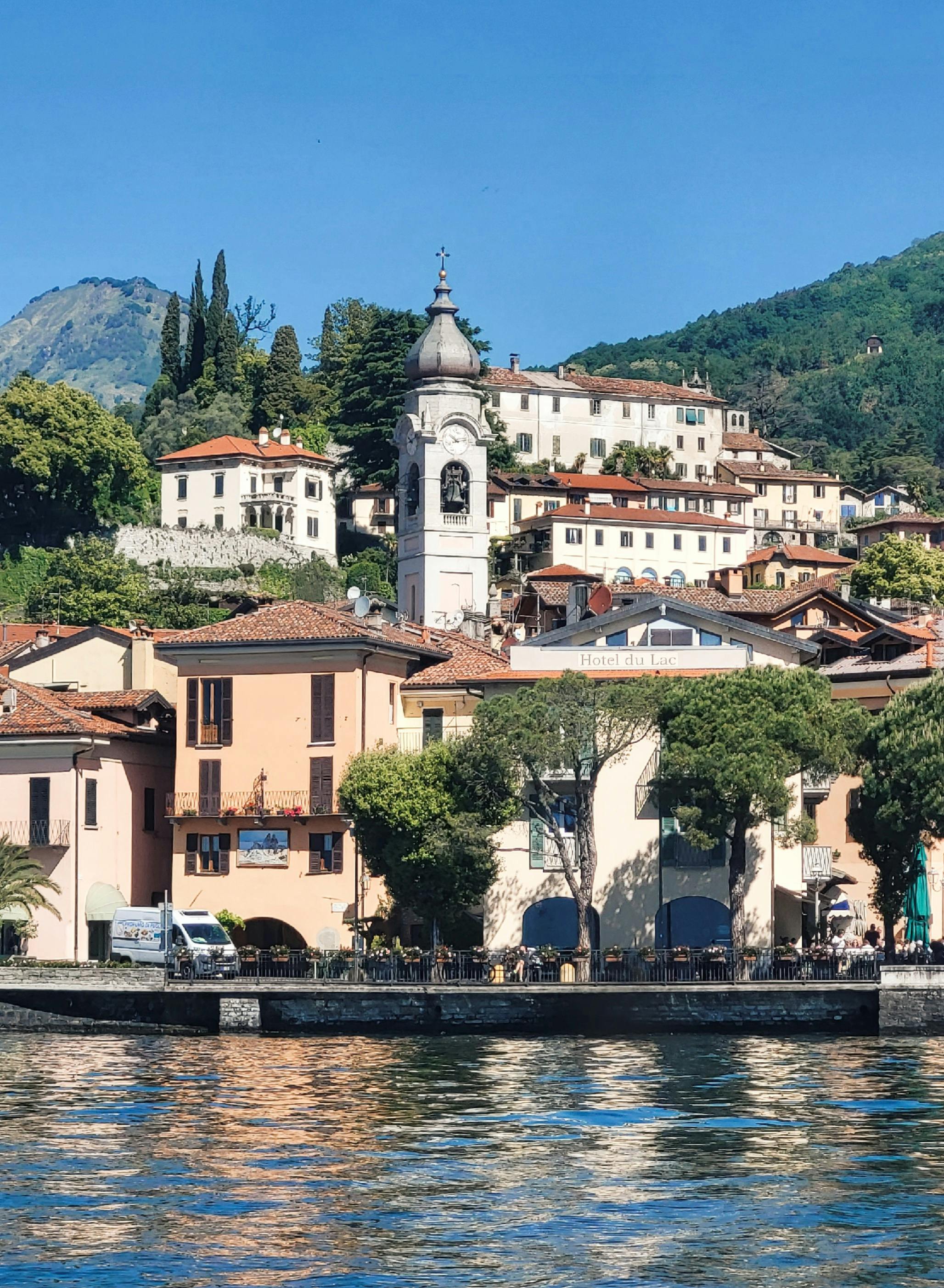 Scenic Bellano on Lake Como with Bell Tower · Free Stock Photo